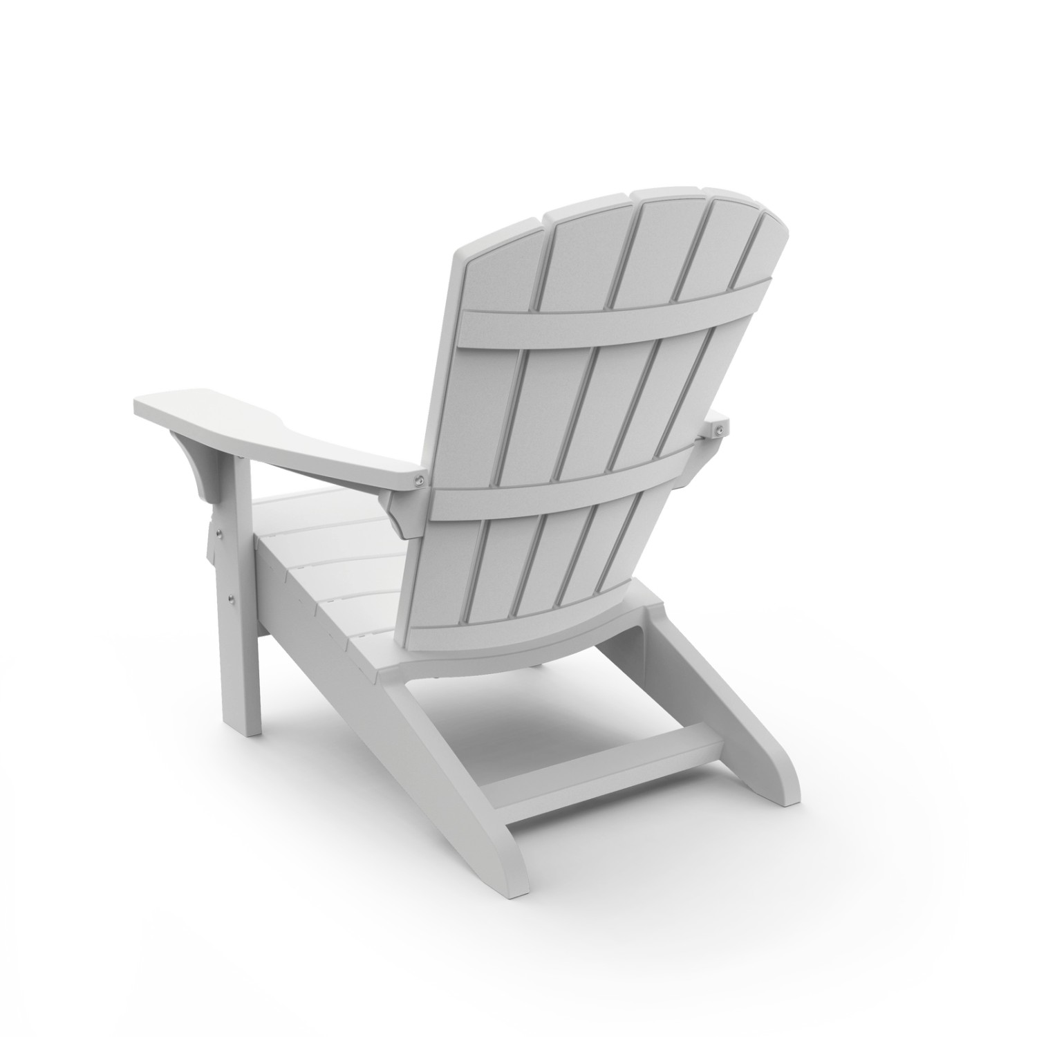 White plastic adirondack store