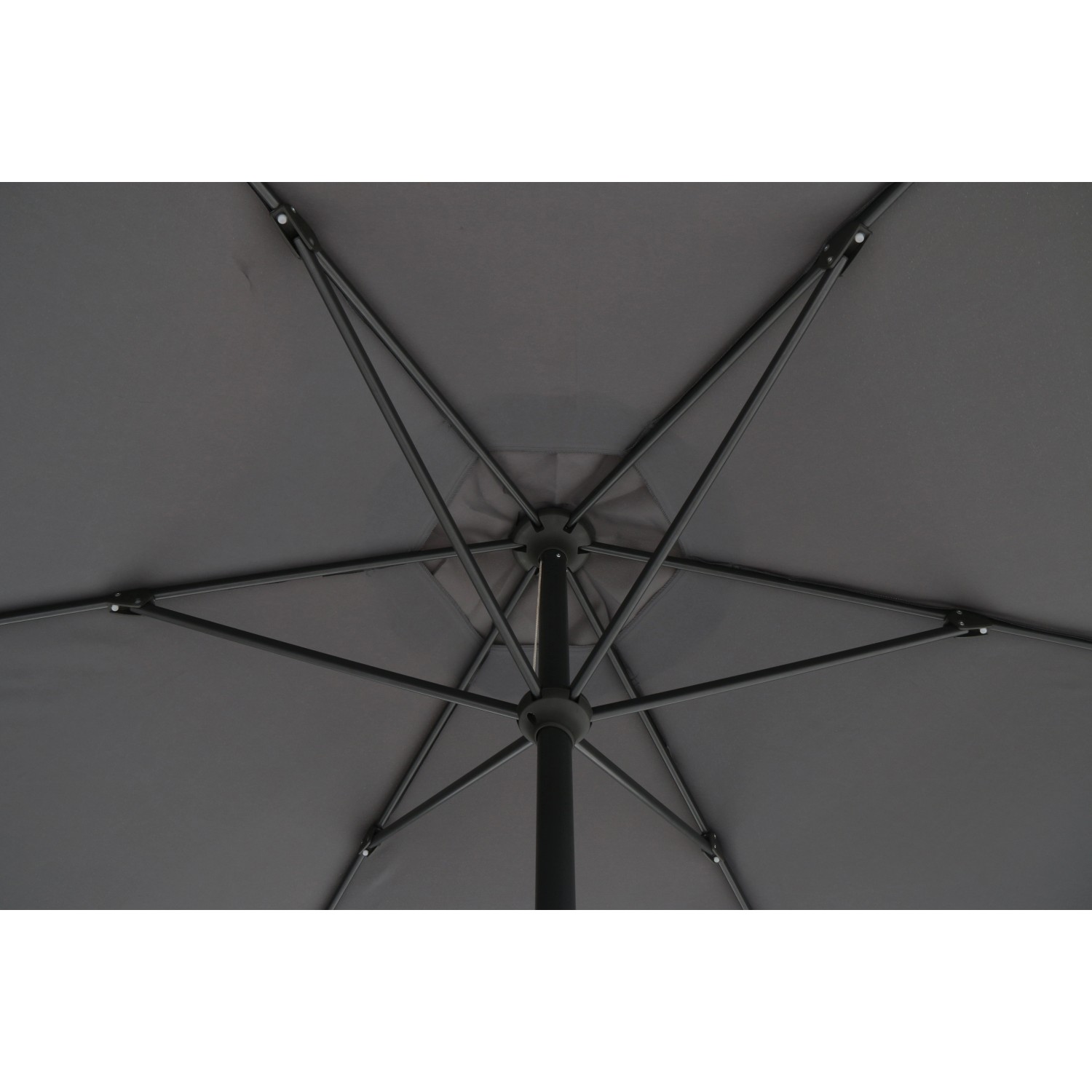 Marktschirm Honolulu Ø 300 cm Anthrazit mit Kurbel kaufen bei OBI