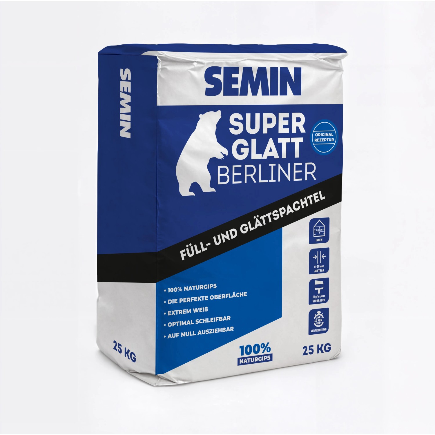Semin Spachtelmasse für Wände Super Glatt Berliner 25 kg kaufen bei OBI