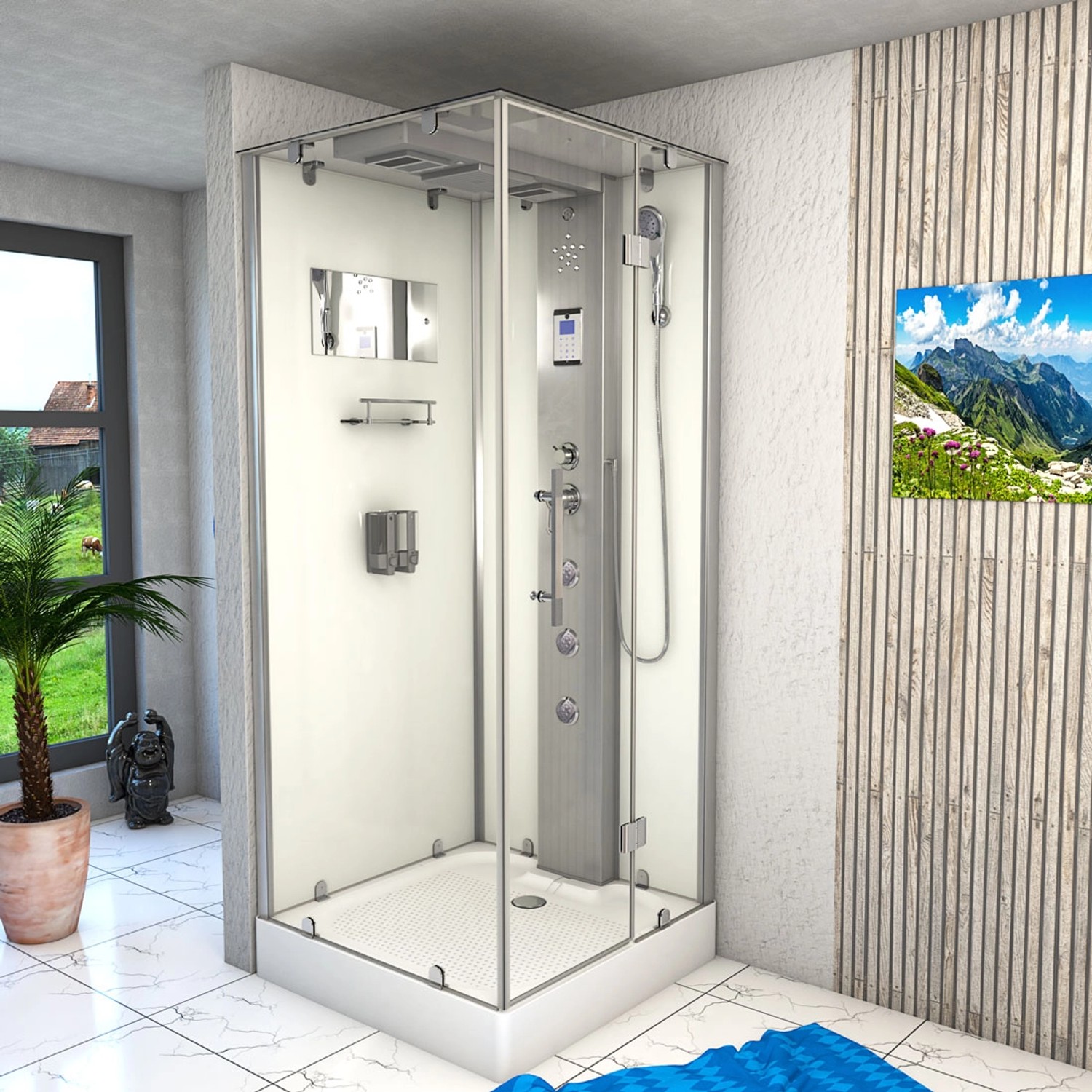 AquaVapore Duschkabine Komplettdusche D38-10R0 Fertigdusche Dusche ...