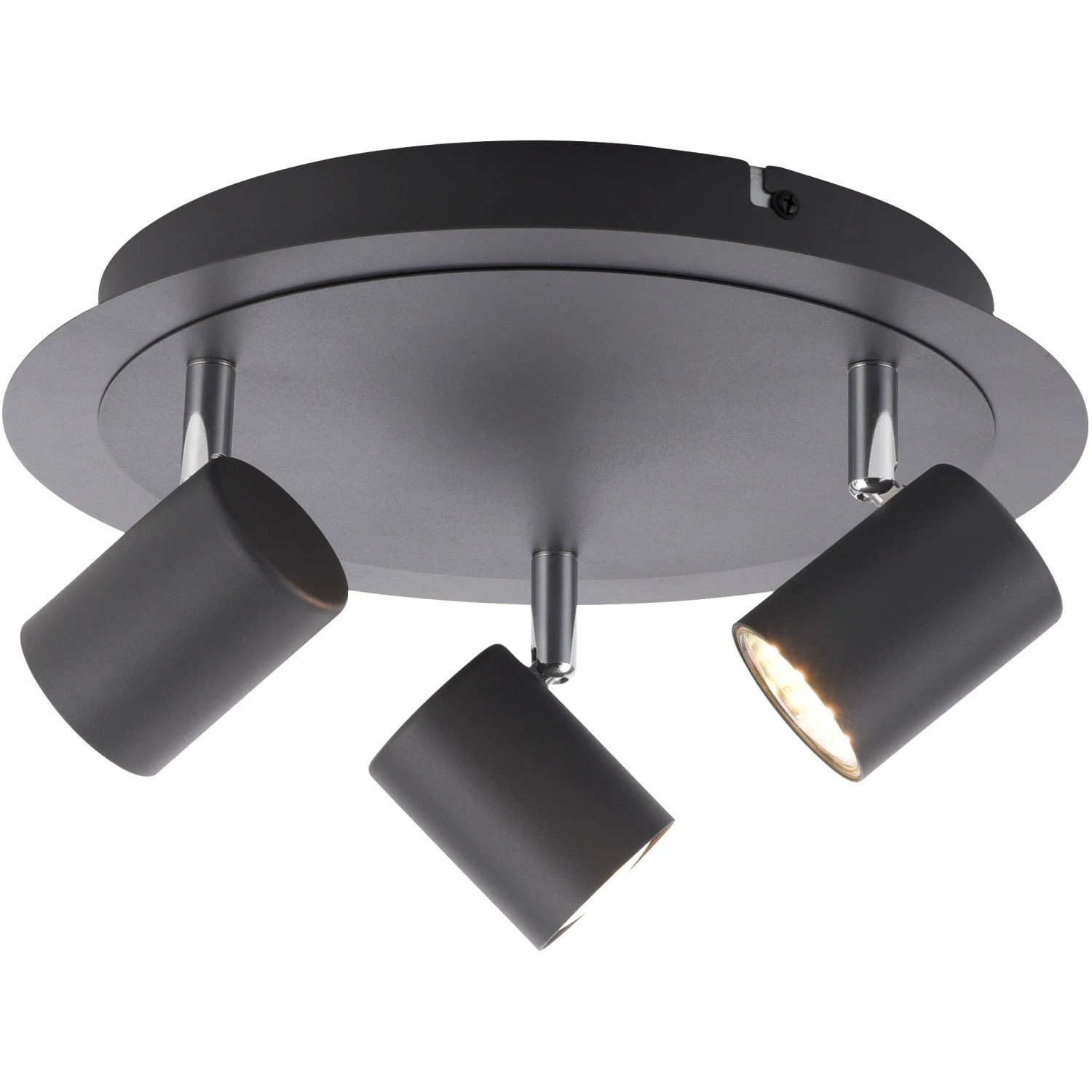 Just Light. Spot Tarik 3-flammig Anthrazit Ø 35 cm kaufen bei OBI