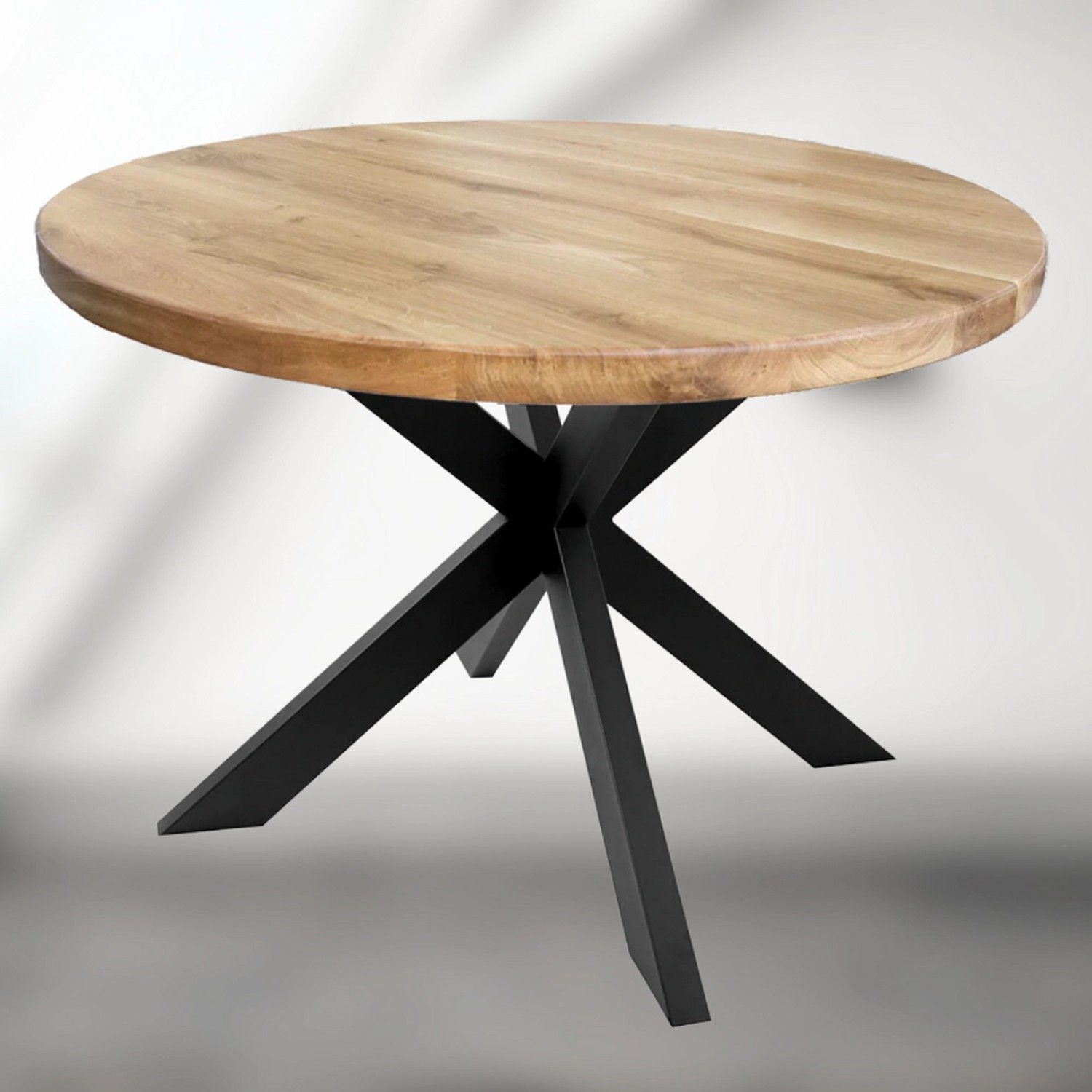 holz4home Hora Spider Round Tischgestell Mittelfuß Metall Schwarz ...