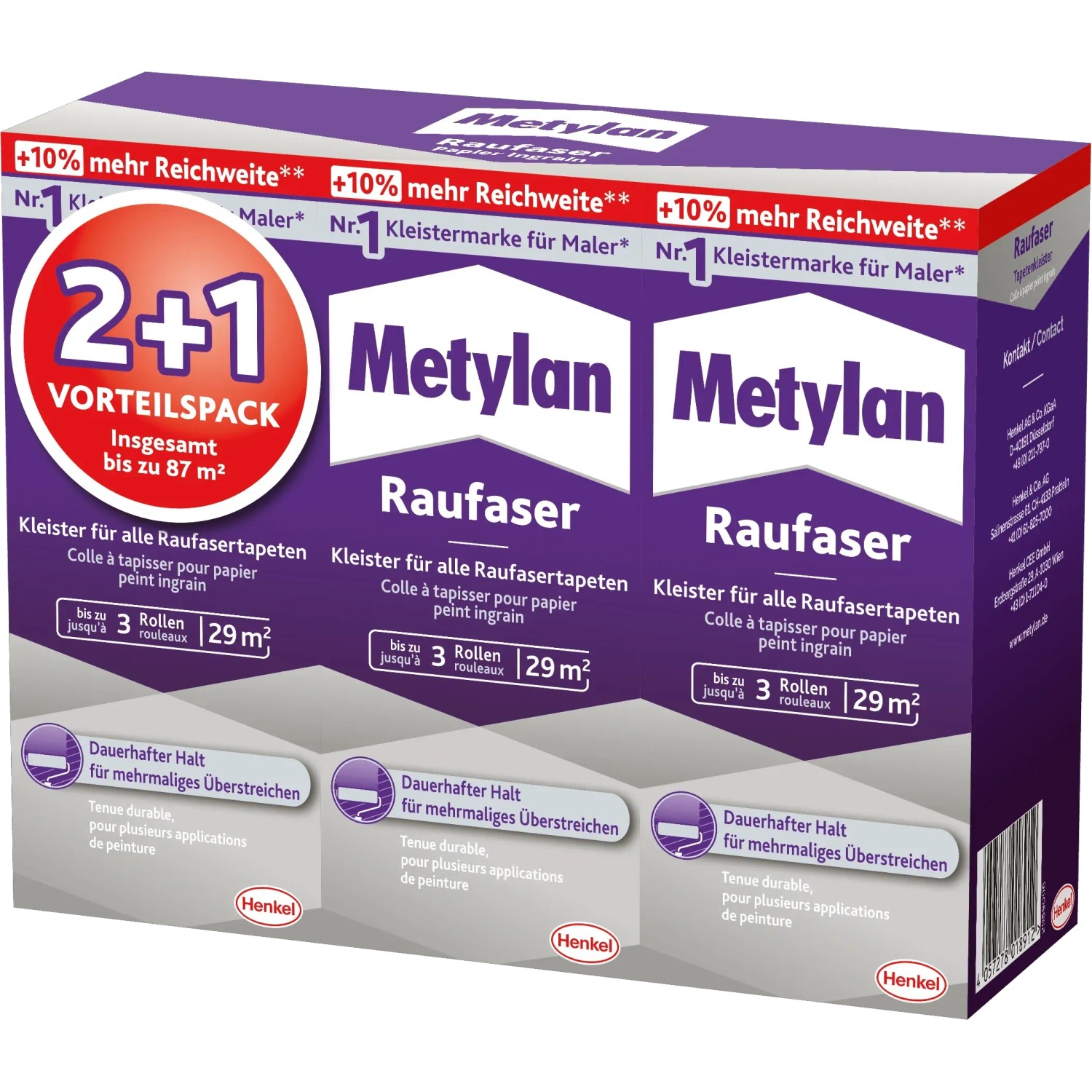 Metylan Tapetenkleister Raufaser 3 x 180 g kaufen bei OBI