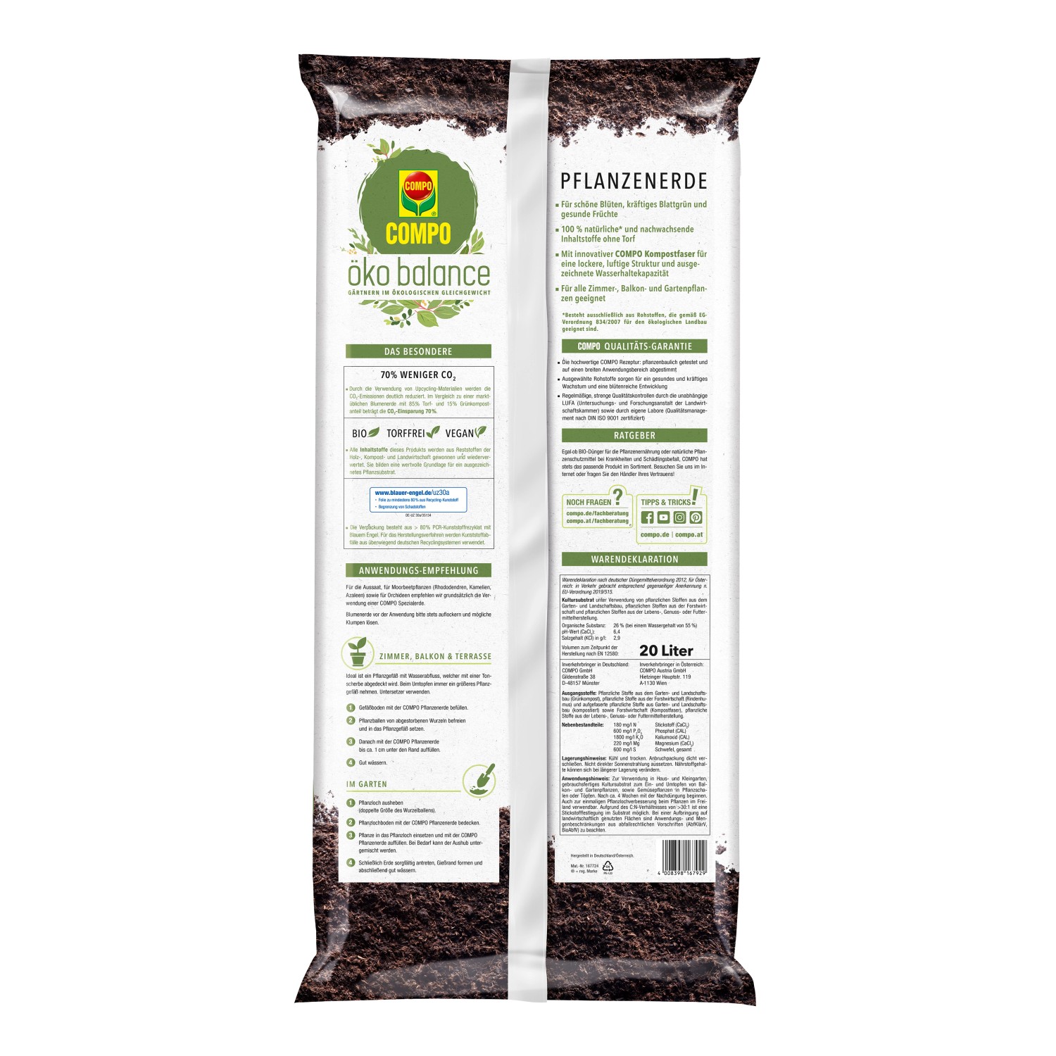 Compo öko balance® Pflanzenerde 20 L kaufen bei OBI