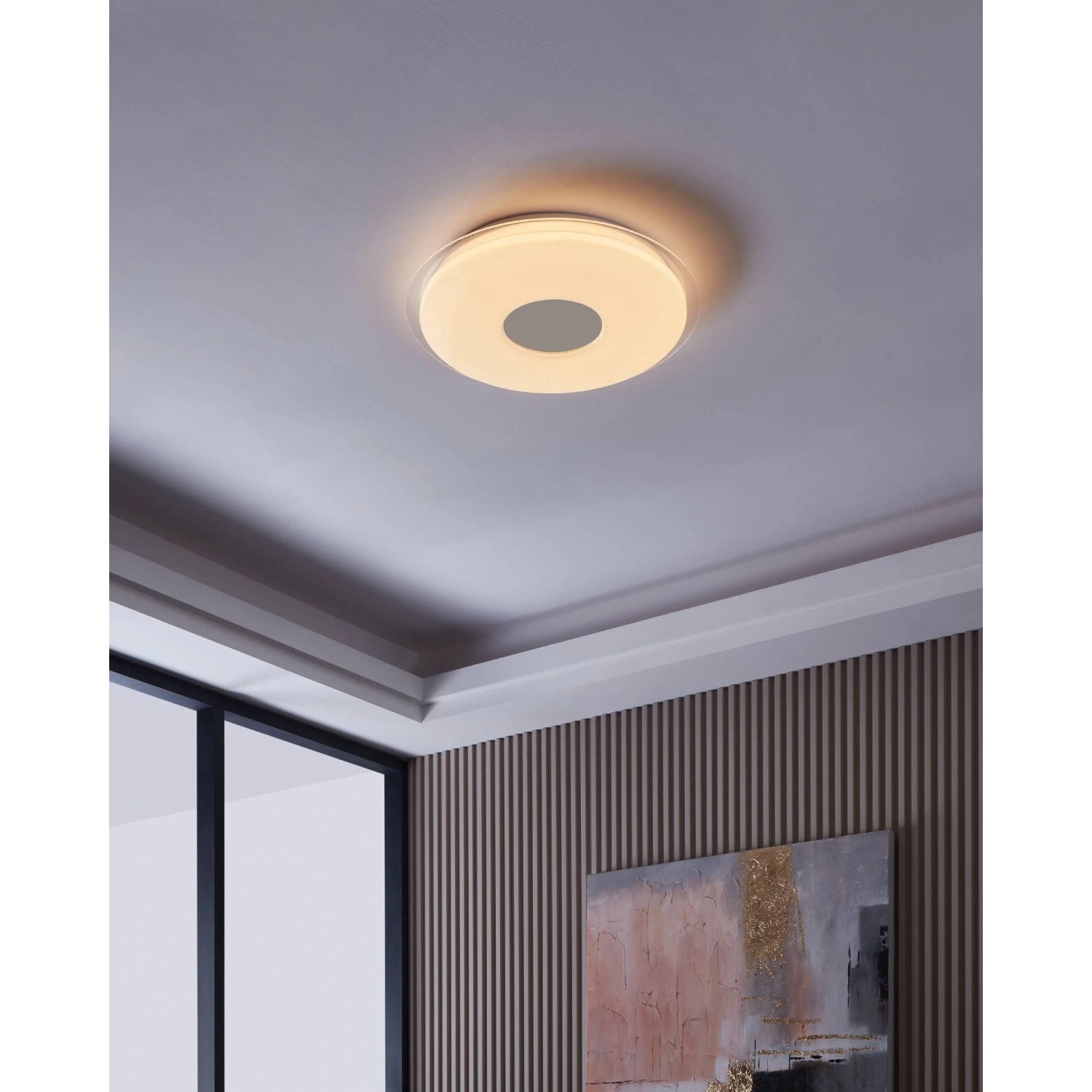 Eglo smarte LED Deckenlampe Lanciano-Z Ø 56 cm Weiß dimmbar Zigbee ...