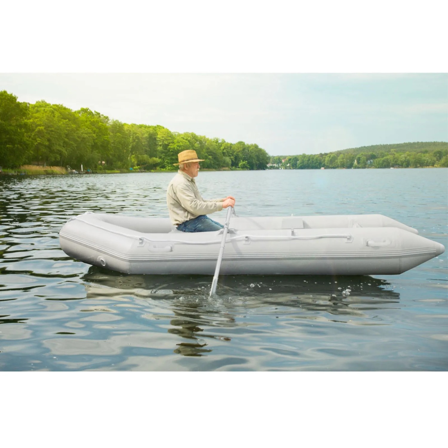 EBERTH Schlauchboot 8 Personen 4,60m x 1,90m Boot mit Sitzbank bis 1100 ...