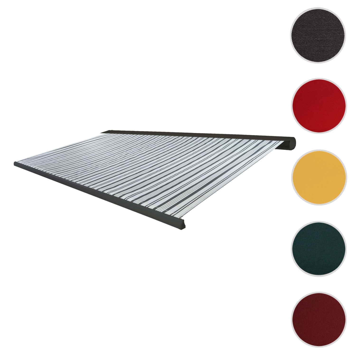 MCW Ersatz-Bezug für Markise H124 Polyester Grau-Weiß kaufen bei OBI