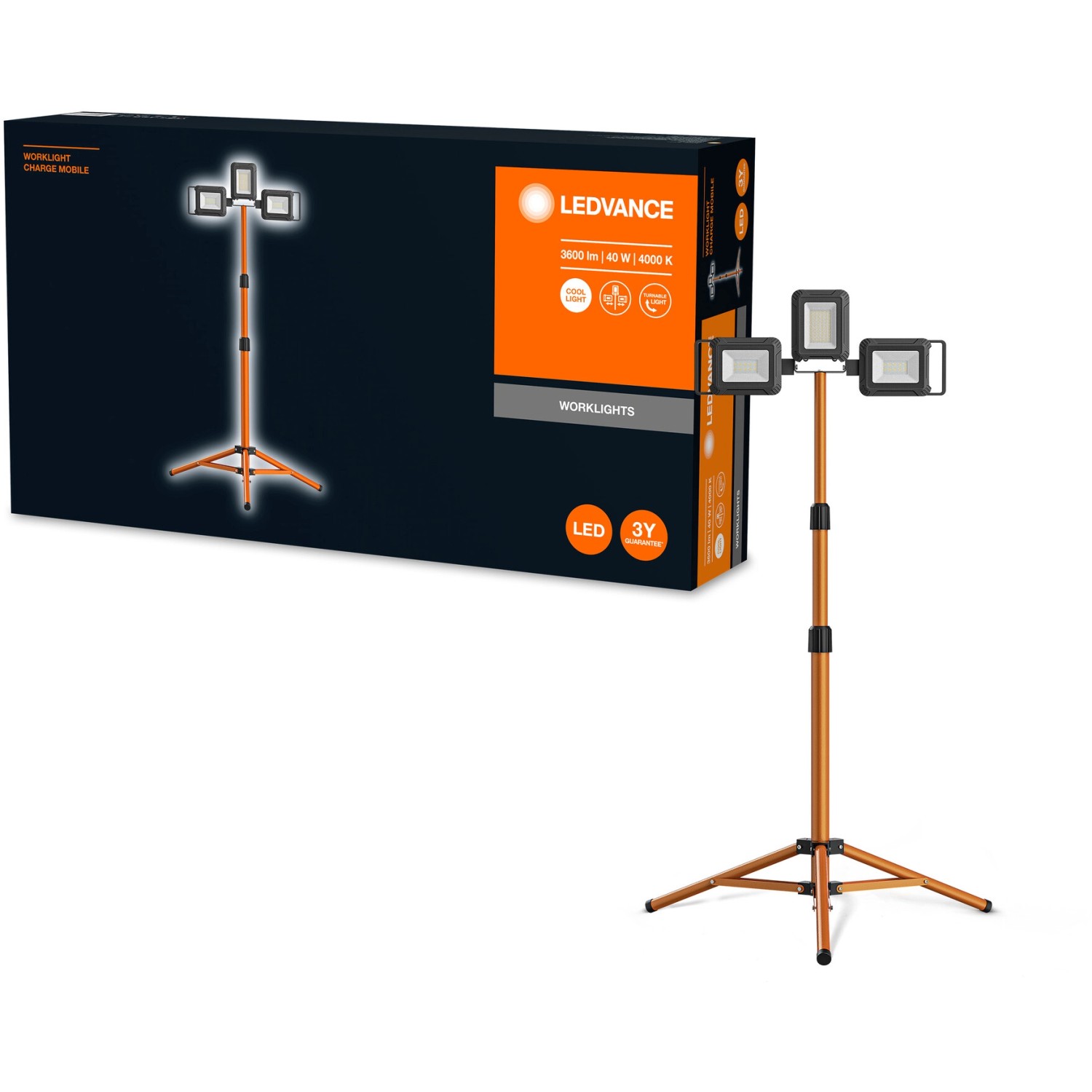 Ledvance LED-Arbeitslicht Worklight Tripod 3 Stk. mit Batterie kaufen ...