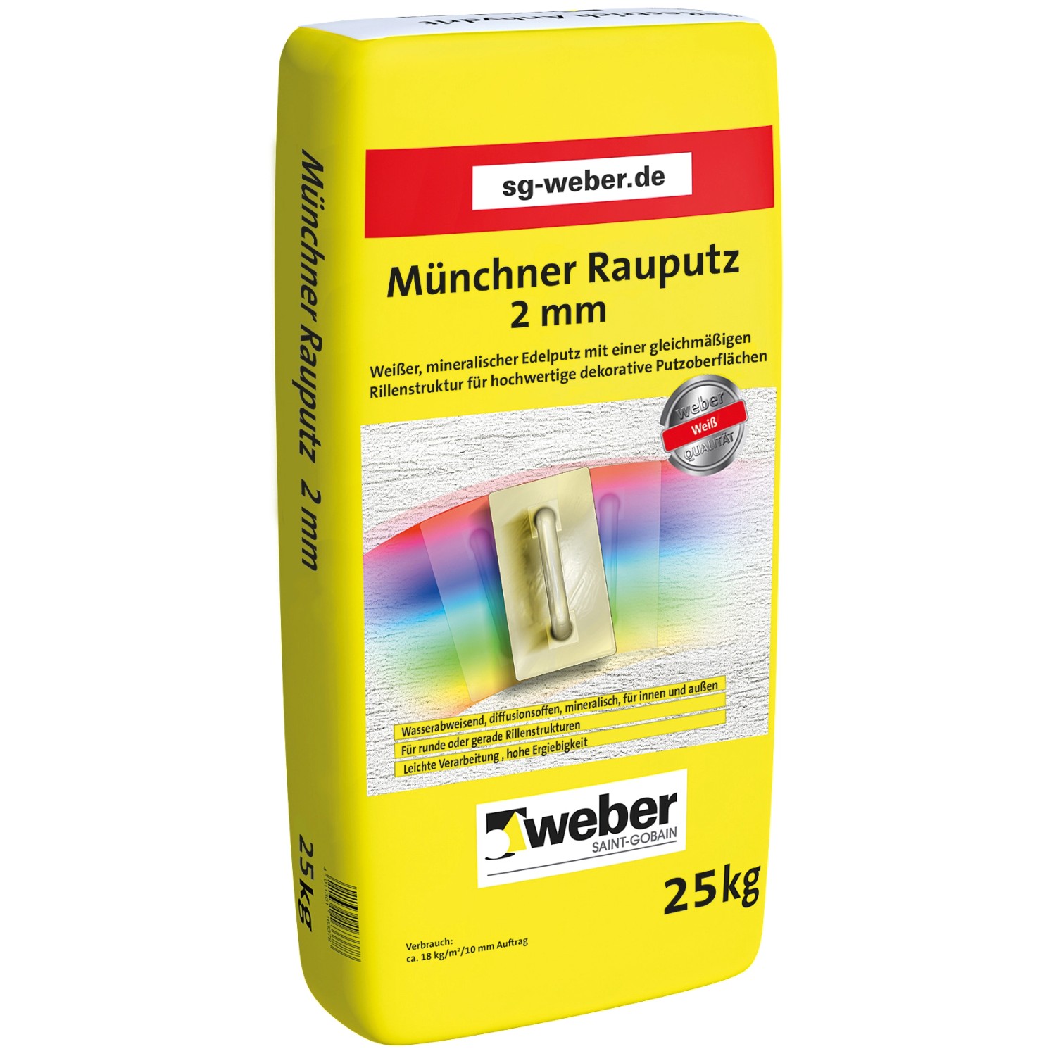 Weber Münchner Rauputz 2 mm Körnung Innen und Außen 25 kg pastös kaufen ...