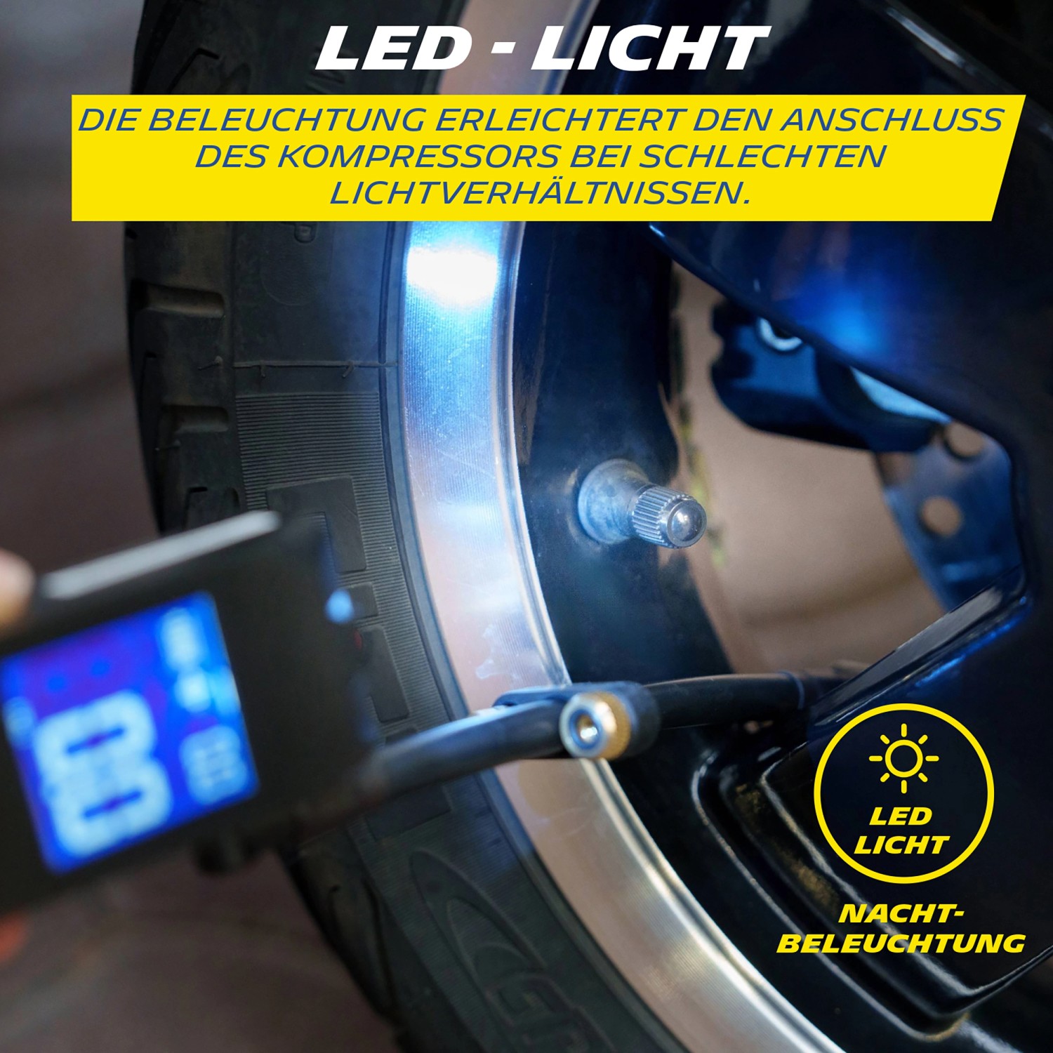 Michelin Akku Kompressor Mini 10 Bar Digital LCD LED 7,4V 2500mAh ...