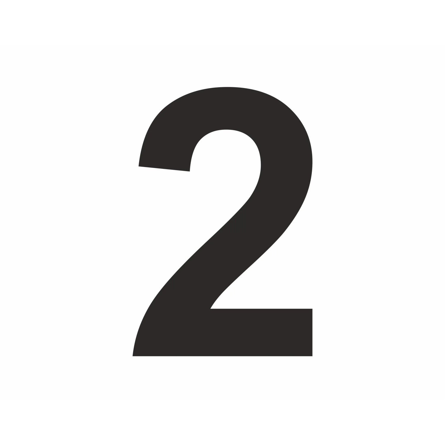 Aufkleber "2'' Schwarz 10 cm Höhe PVC-Folie kaufen bei OBI