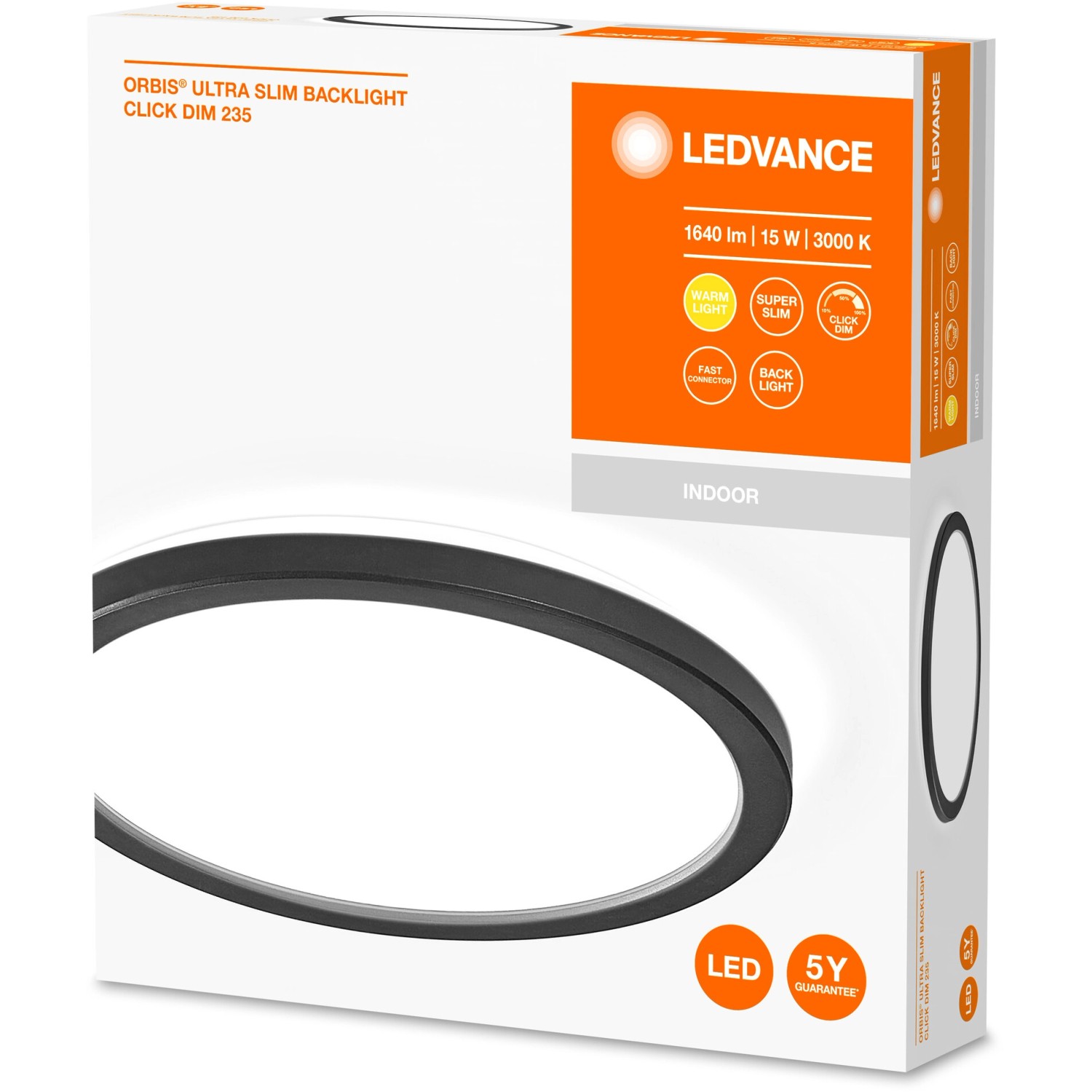 Ledvance LED-Panel Orbis Ultra Slim Schwarz Ø 23,5 cm kaufen bei OBI