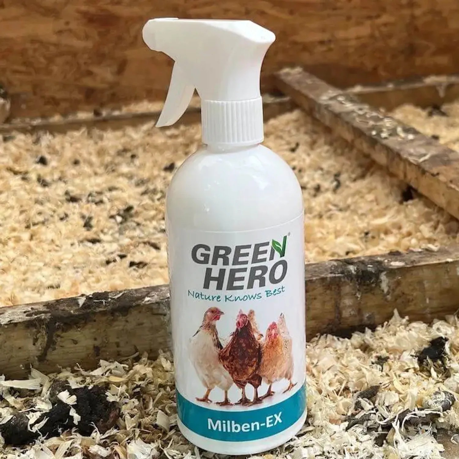 GreenHero Milben-Ex Milbenspray für Hühner - aus Palmarosa Blättern ...