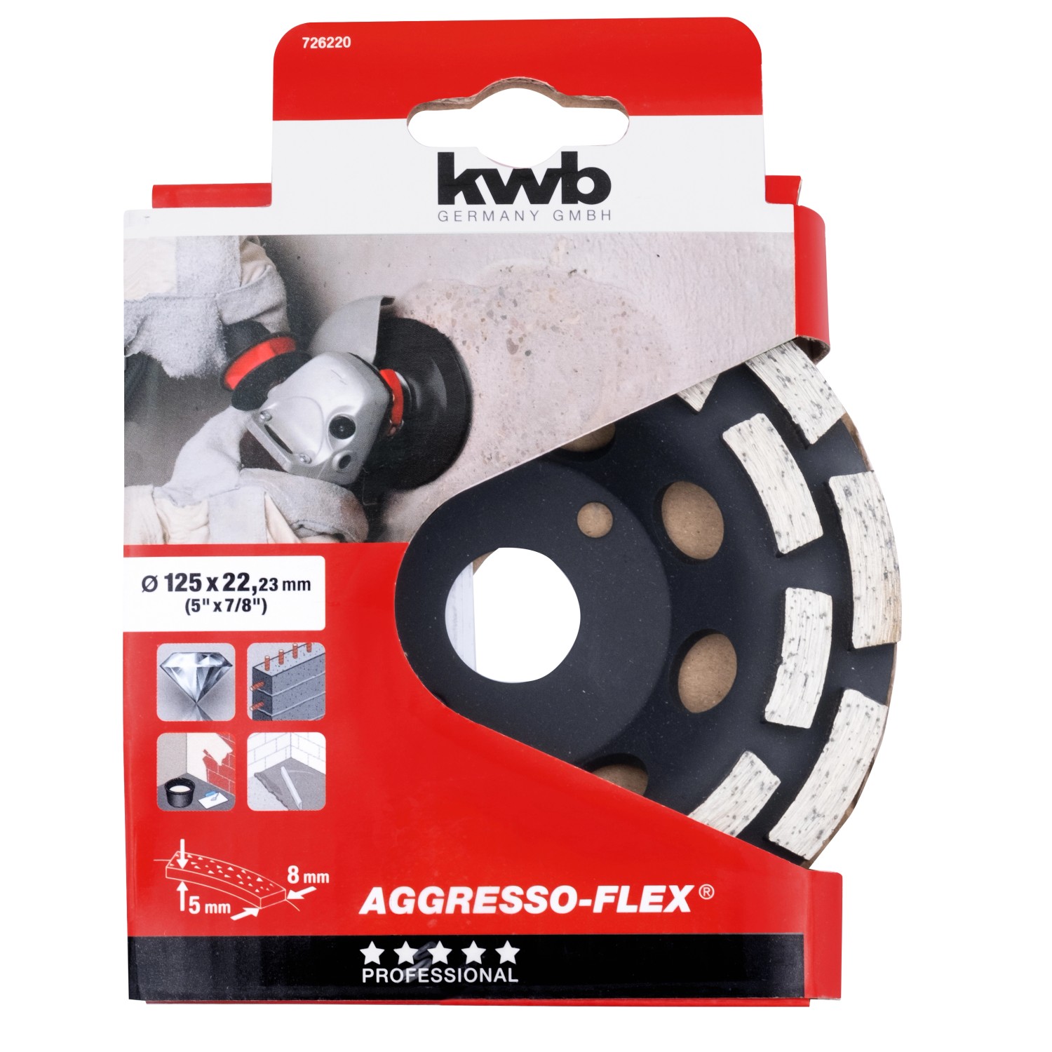 kwb Diamant-Schleifteller Aggreso-Flex Ø 12,5 cm x 2,22 cm kaufen bei OBI