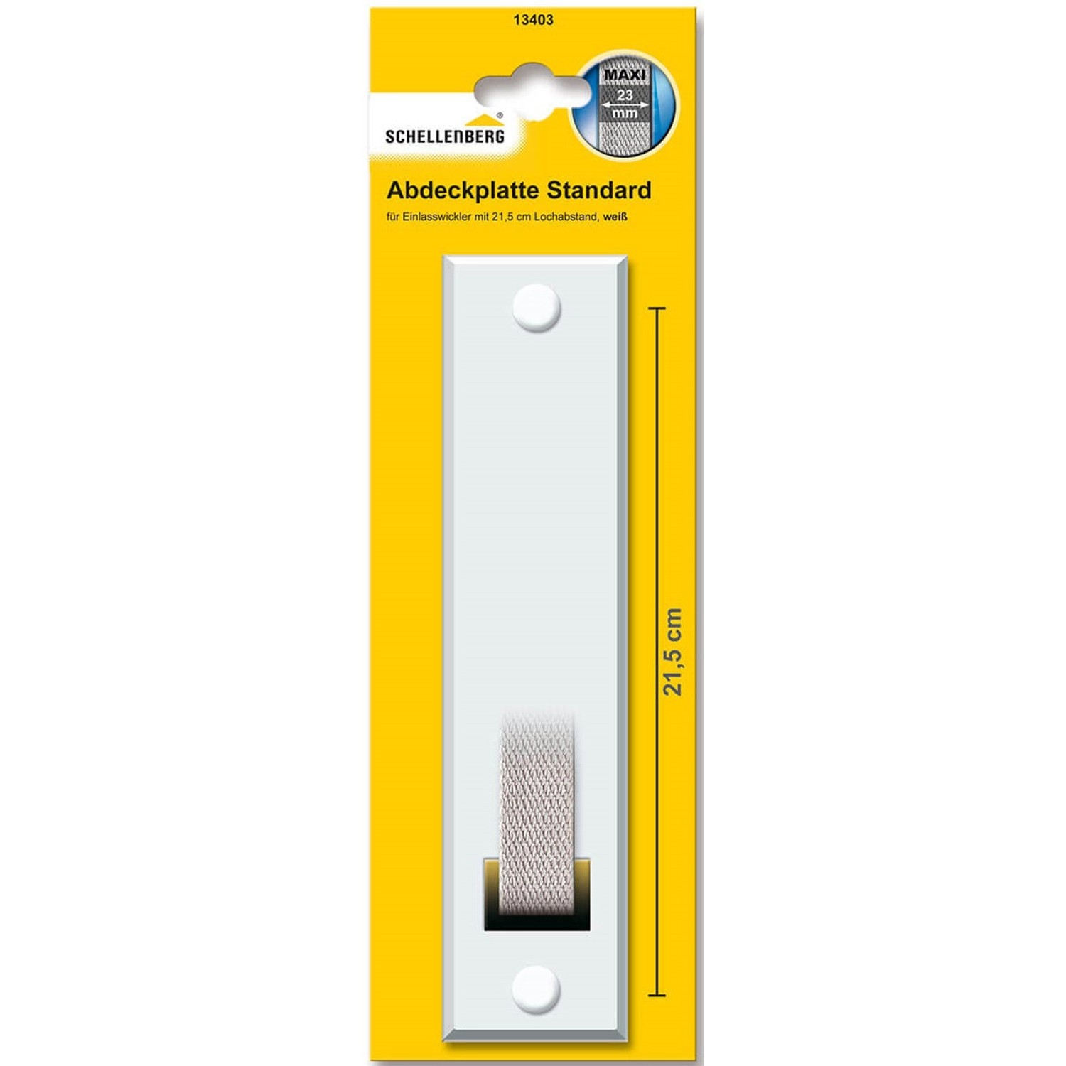 Schellenberg Rollladen Gurtwickler-Abdeckplatte Standard Maxi 215 mm Weiß kaufen bei OBI
