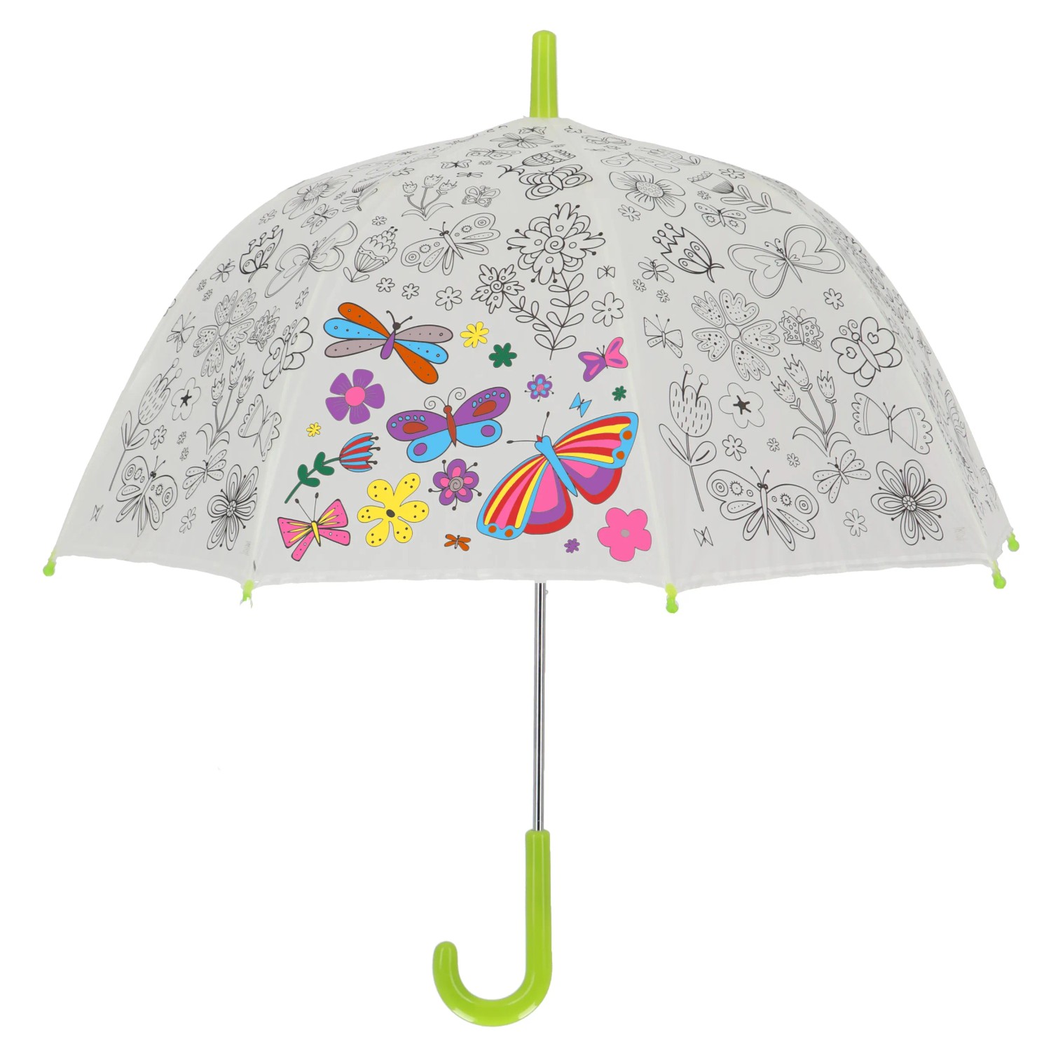 Esschert Bastelset Kinder Regenschirm Schmetterlinge 70,5 x 69,2 cm ...