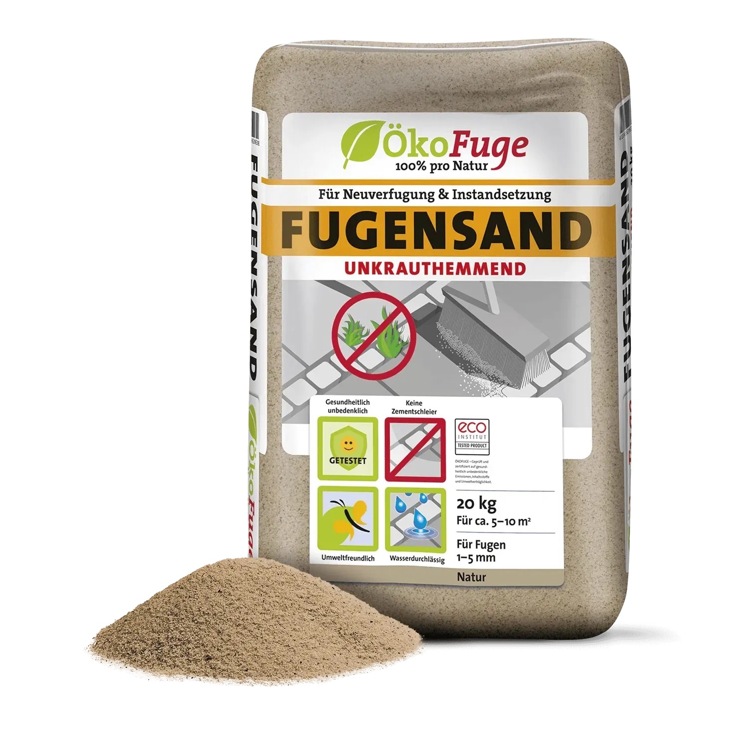 Selbstaushartender Fugensand Test