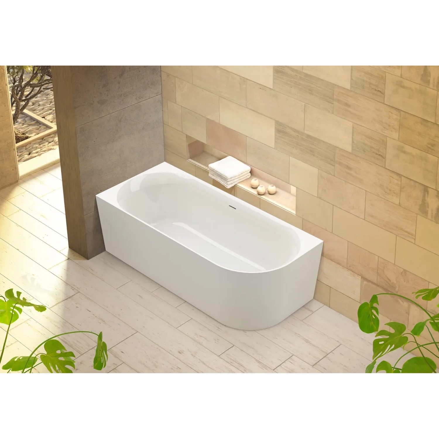 Ottafond Badewanne 180x80 Mince Corner Rechts Weiß kaufen bei OBI