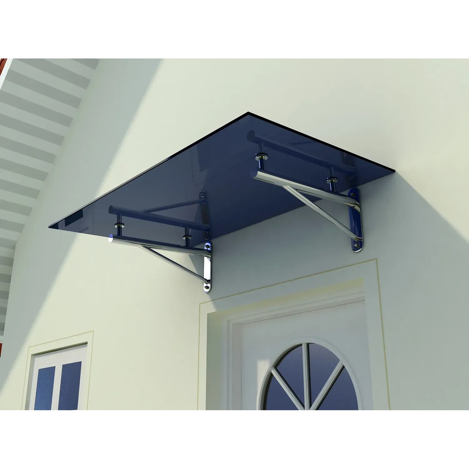 Dein Bau Projekt Glasvordach Elbrus Grauglas VS-Glas 150 x 90 cm kaufen ...