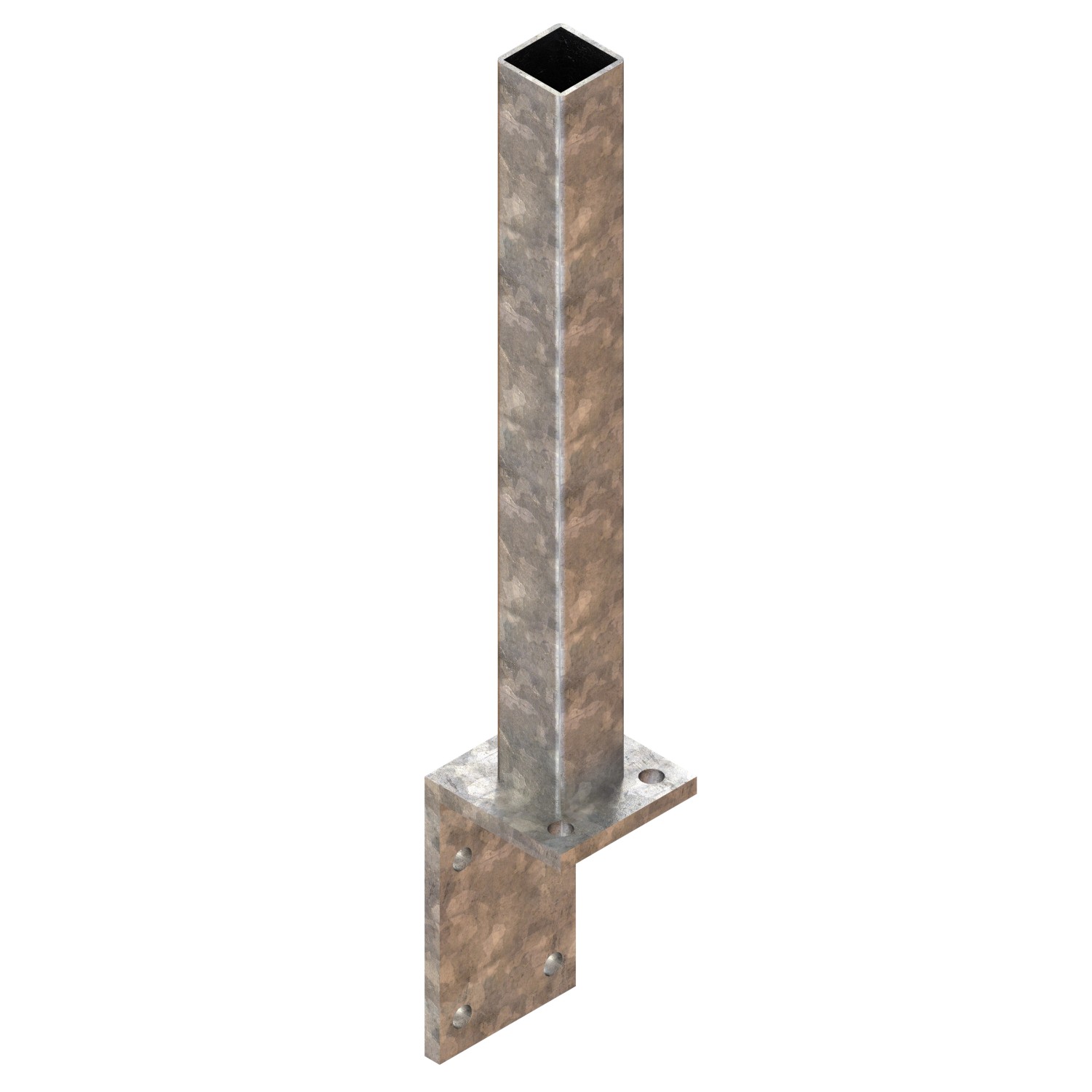 Osmo Pfostenanker für L-Stein-Montage 9 cm x 9 cm x 57 cm Verzinkt ...