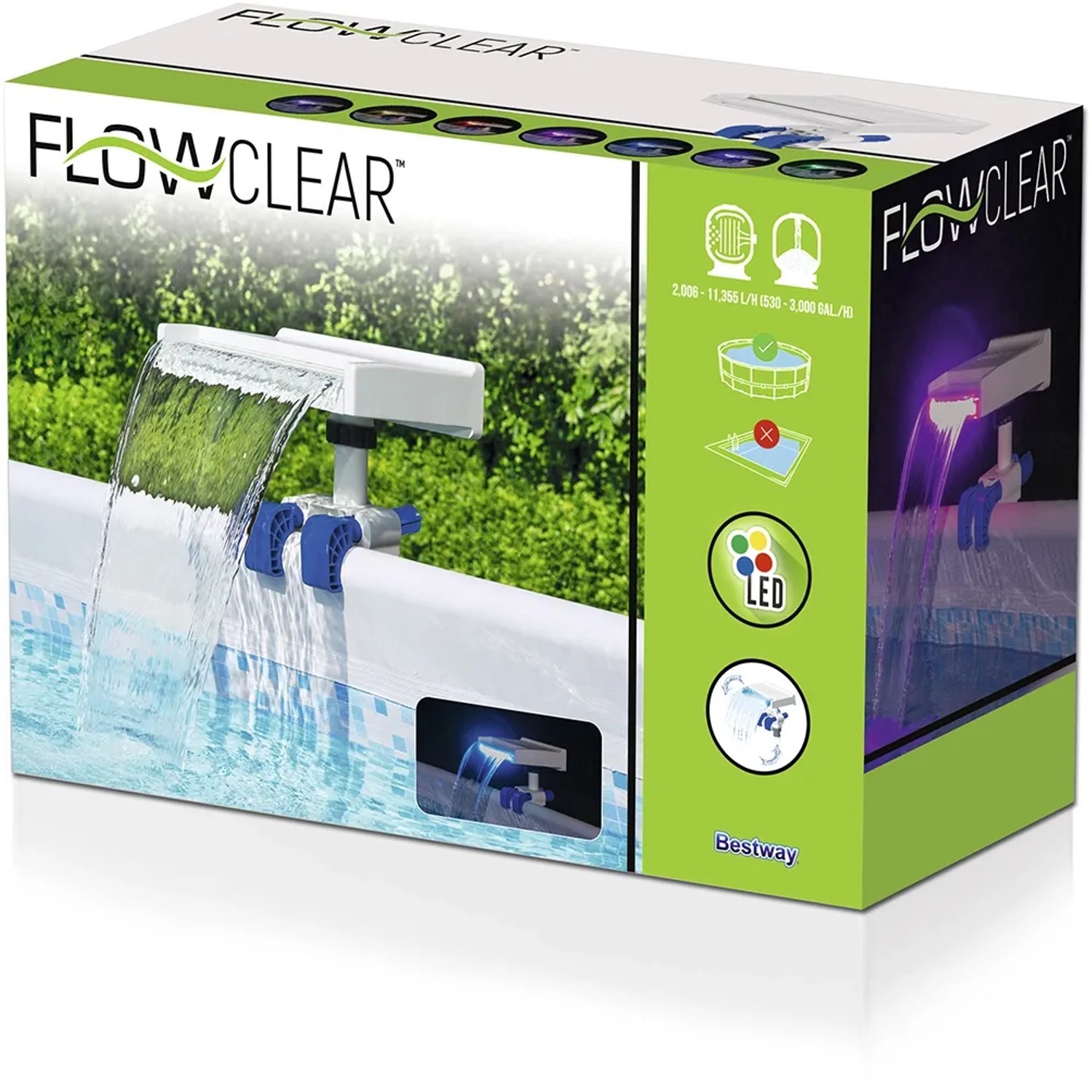 Flowclear™ Pool Wasserfall mit LED-Licht kaufen bei OBI