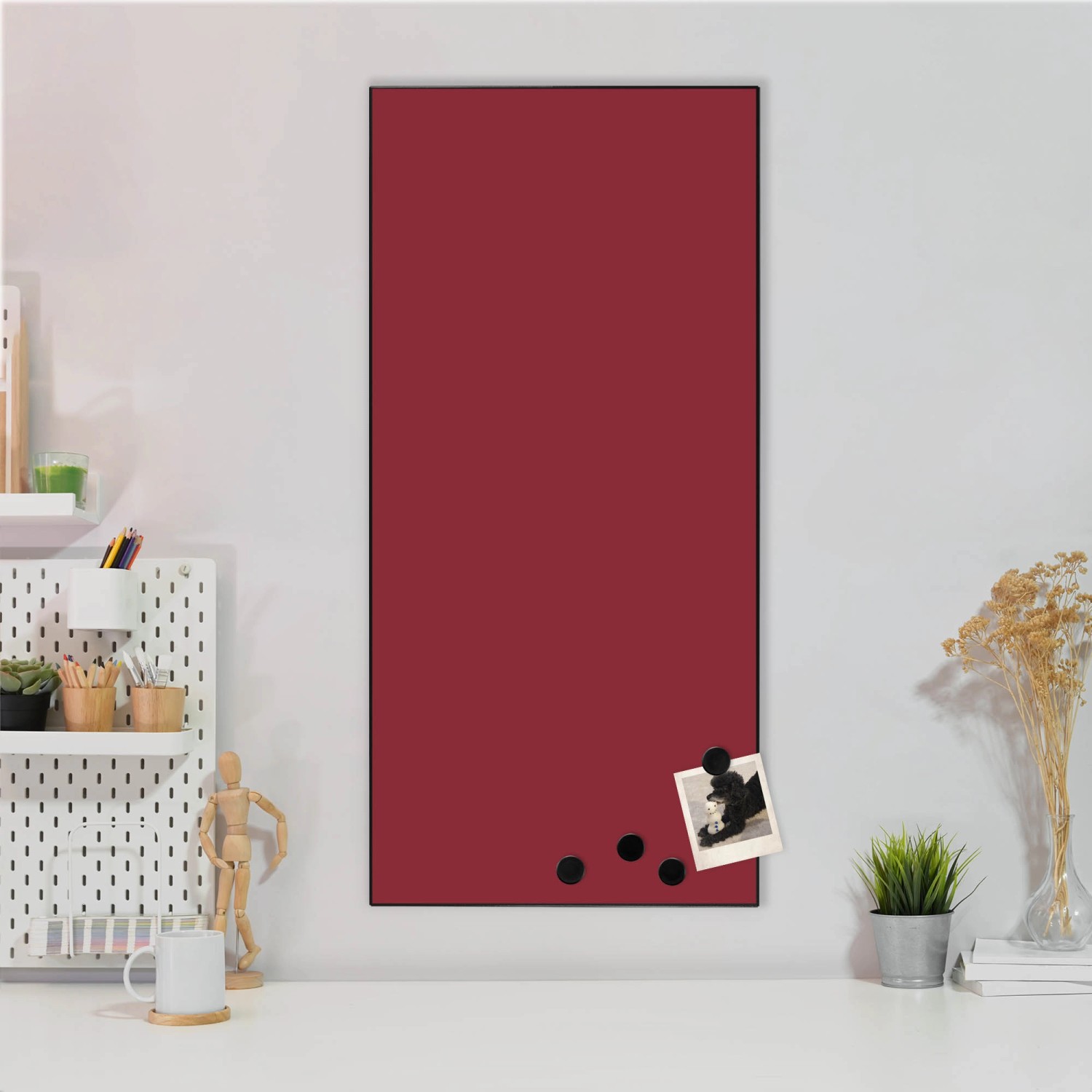 Banjado Magnettafel 37x78cm Magnetwand Schwarz Aus Metall ...