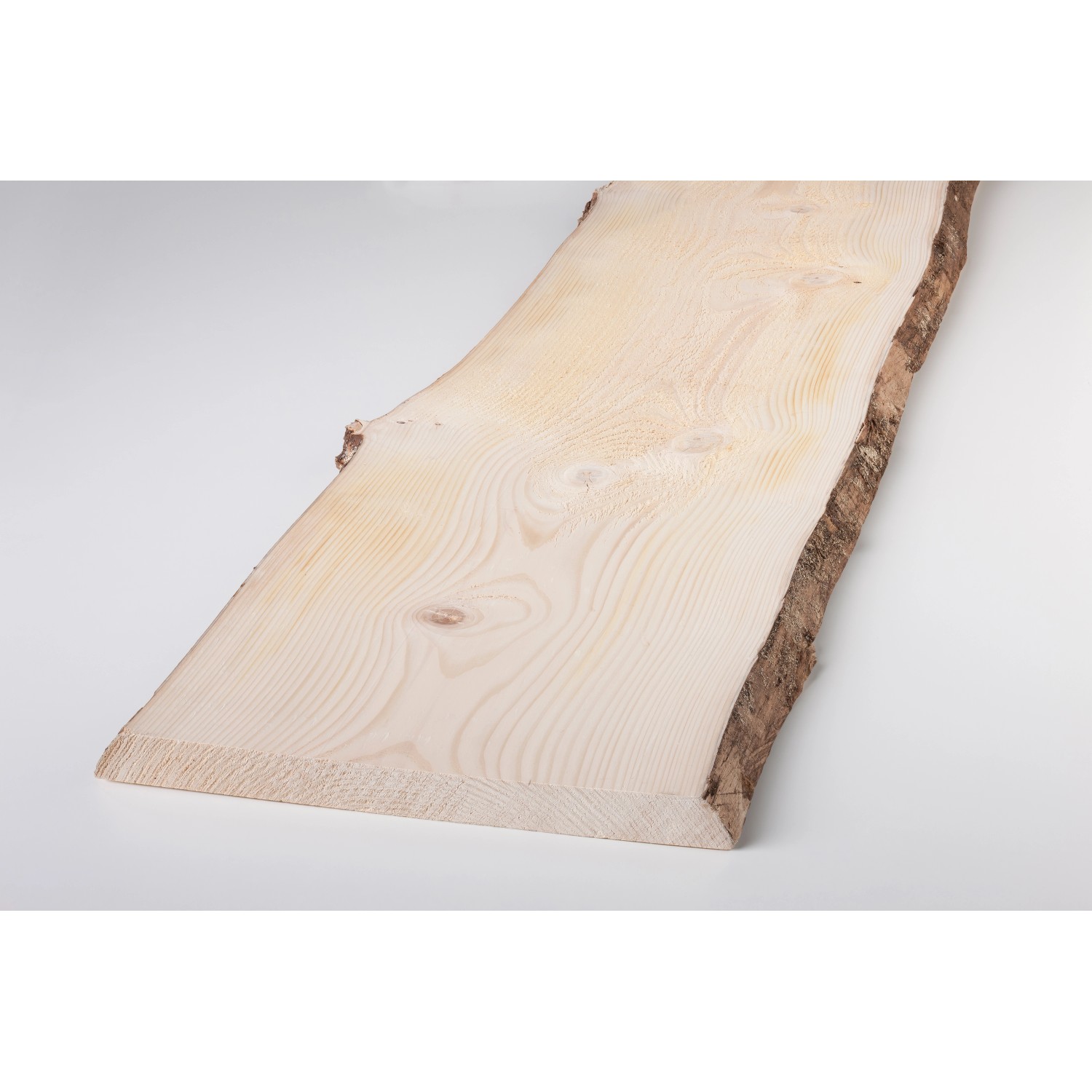 Binderholz Massivholzplatte Weißtanne in Rinde 28 mm x 270 mm x 2000 mm ...