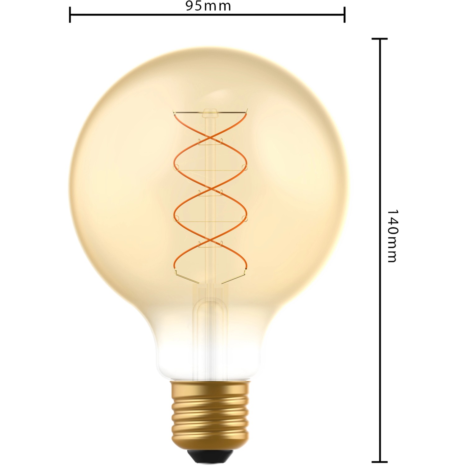 LED-Leuchtmittel Filament E27 Globe G95 4 W 250 lm Ø 9,5 cm x 14 cm kaufen bei OBI