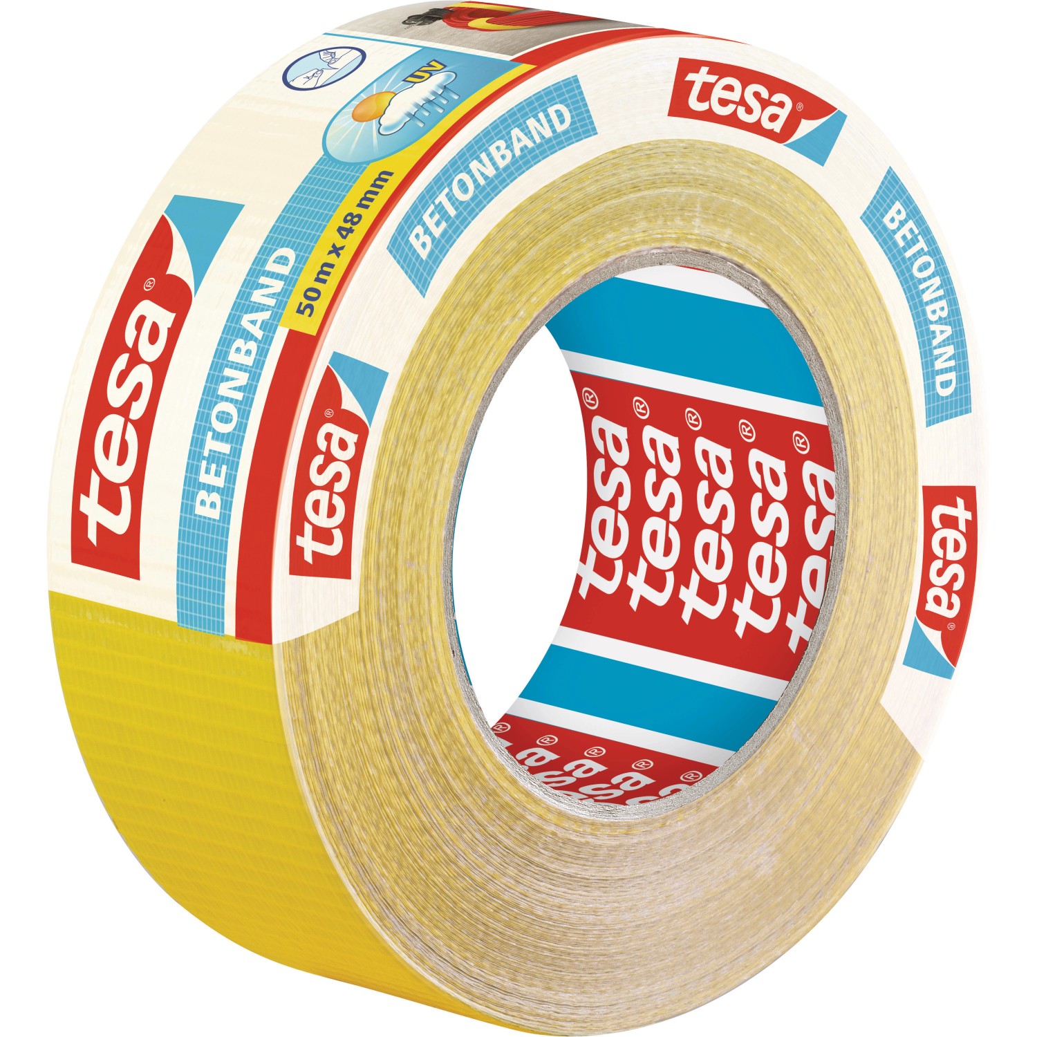 Tesa Betonband Gewebeklebeband Gelb 50 m x 48 mm kaufen bei OBI