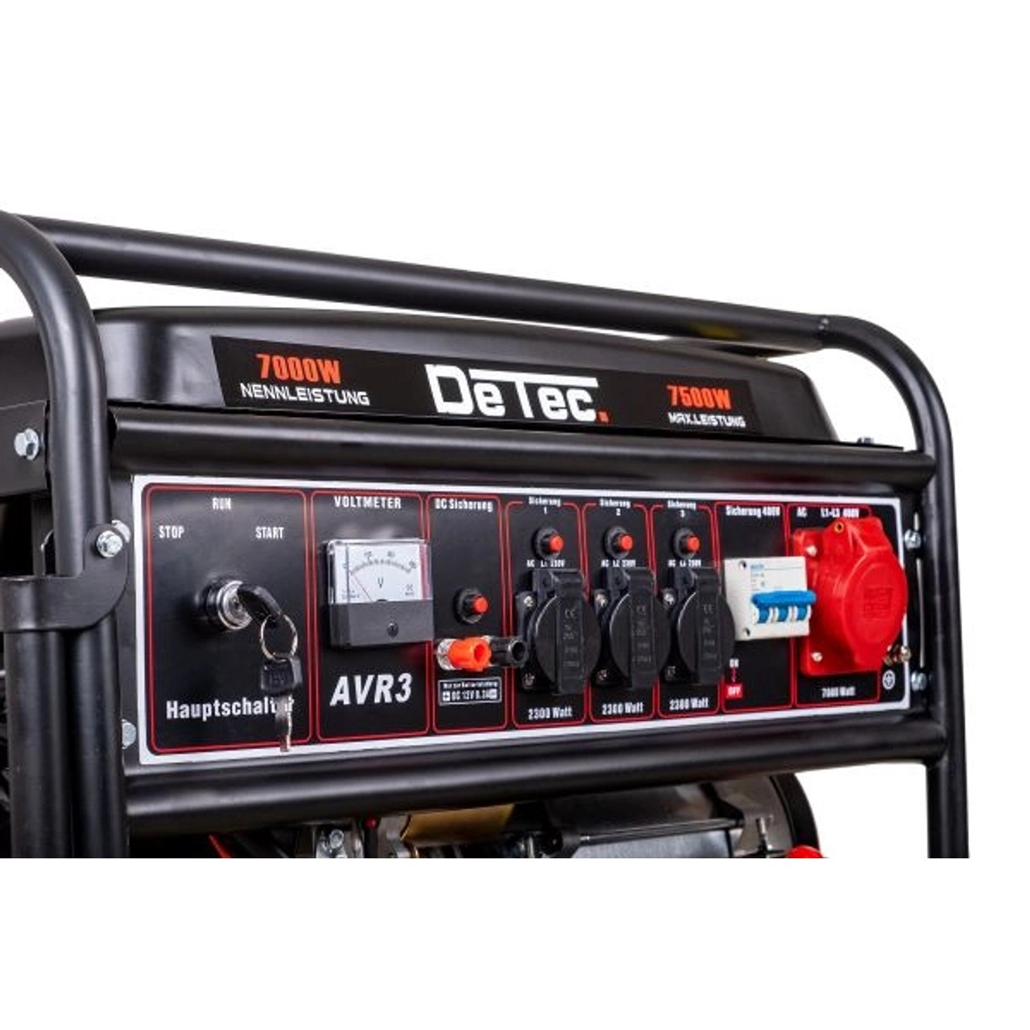 DeTec. 7 kW Benzin Stromgenerator DT LB7500E 3 400V Stromerzeuger ...