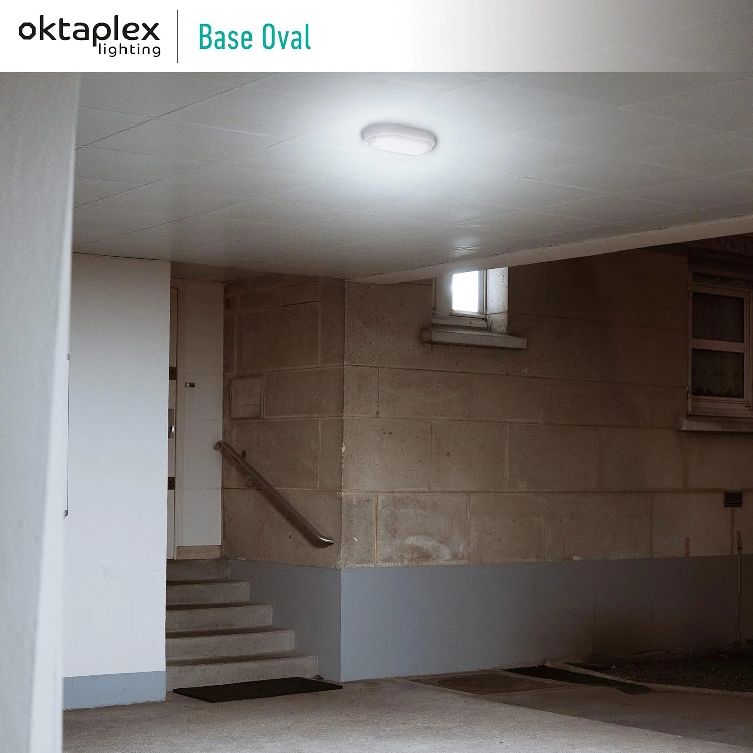 Oktaplex LED Ovalleuchte mit Durchgangsverdrahtung Base 9W 800lm IP65 ...