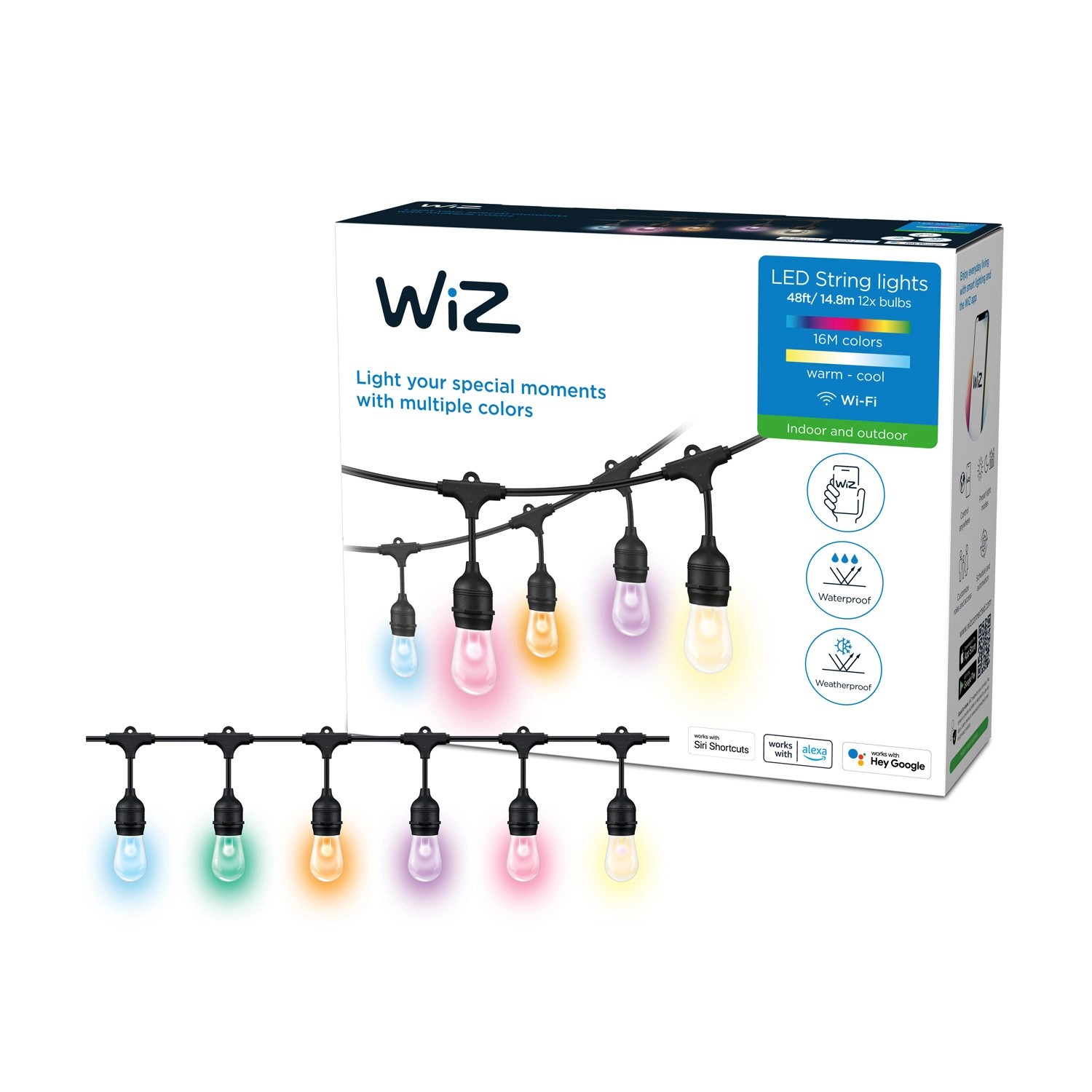 WiZ LED-Lichterkette String Lights Tunable White & Color 120 lm kaufen bei OBI