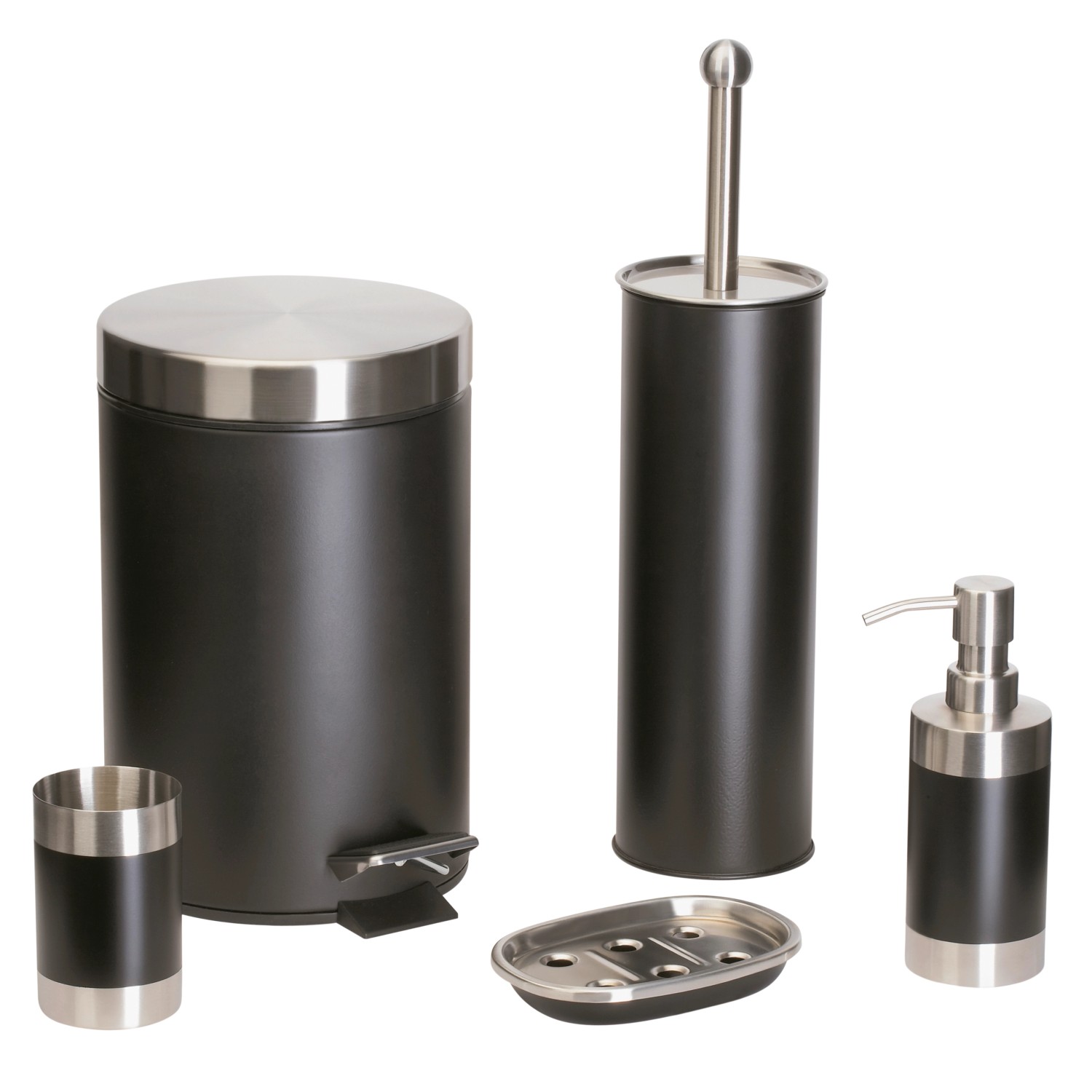 Badaccessoires-Set schwarz 5-teilig kaufen bei OBI