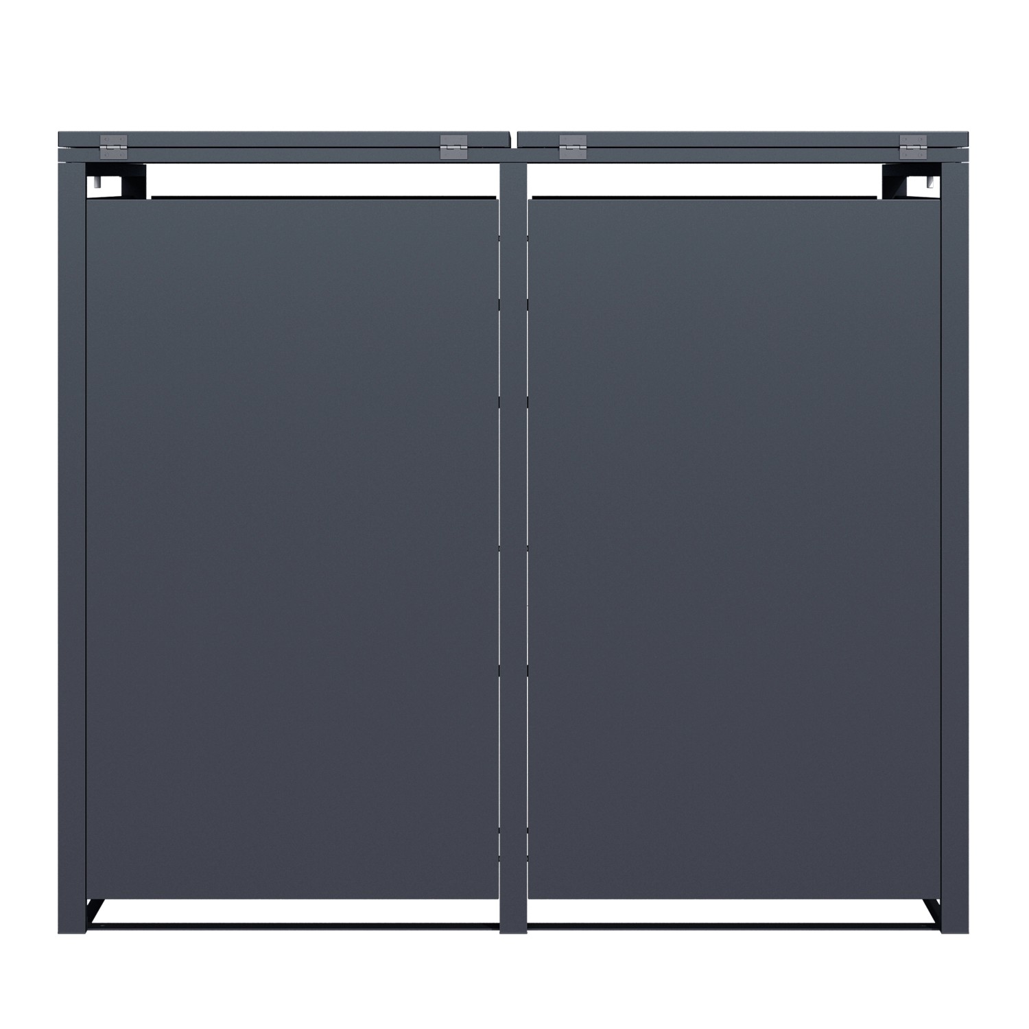 Axi Mülltonnenbox Lucas Metall 2 x 240 l Anthrazit/Holzoptik kaufen bei OBI