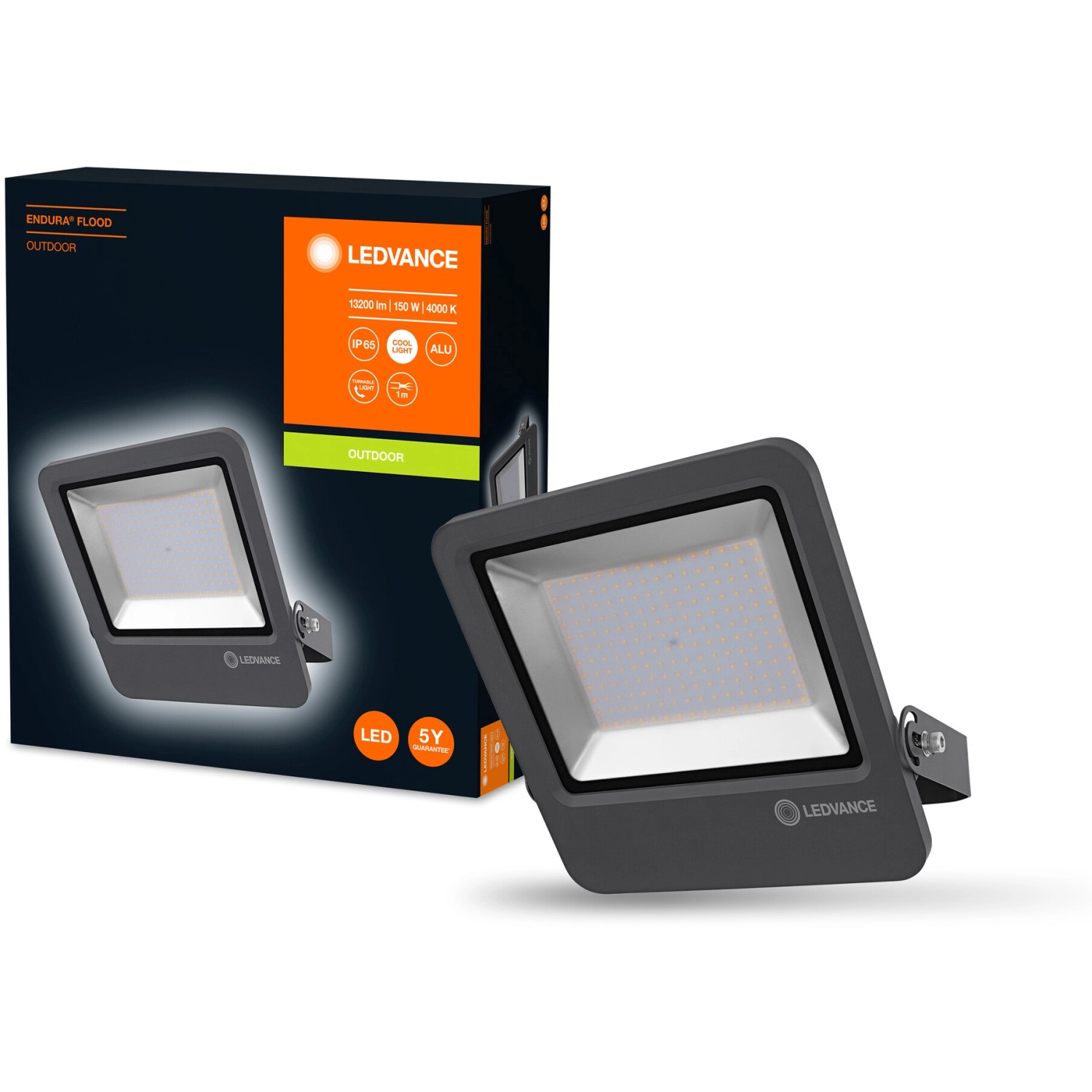 Ledvance LED-Außenleuchte Endura Flood 150 W 4000 K Dunkelgrau kaufen ...
