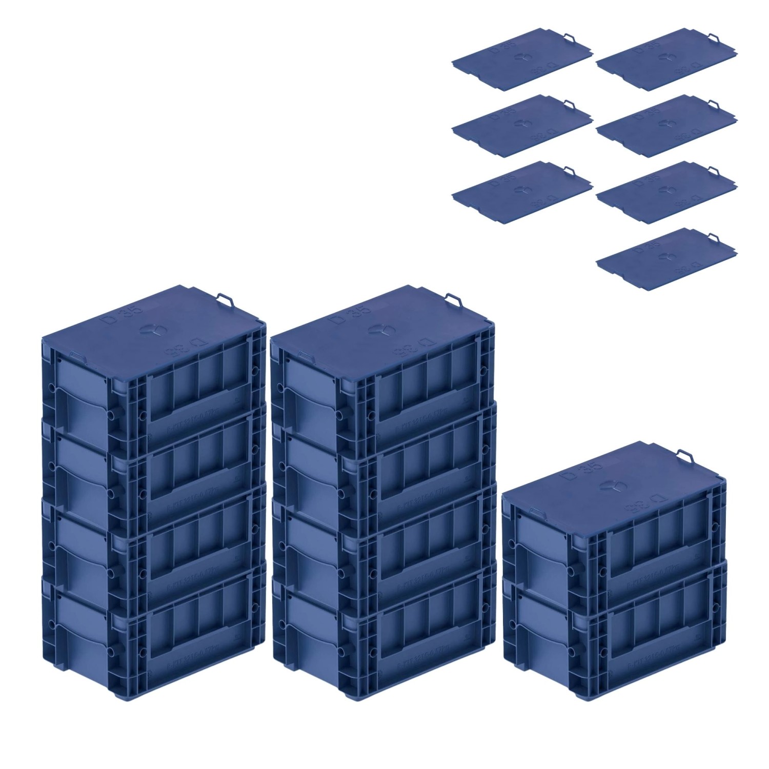 SparSet 10 x VDA KLT Kleinladungsträger Mit Verbundboden und ...