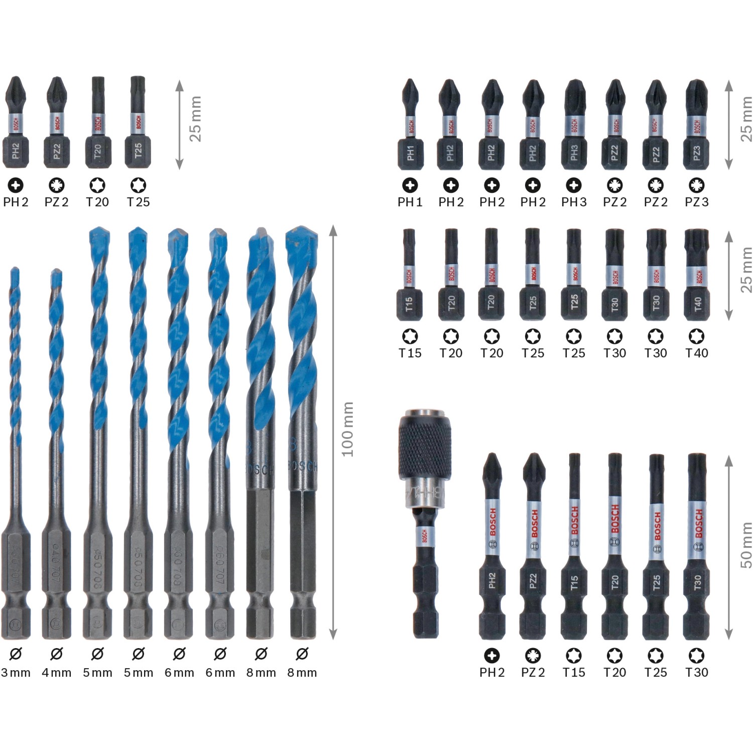 Bosch Schrauberbit-Set MultiConstruction Drill and Impact Control 35-teilig kaufen bei OBI