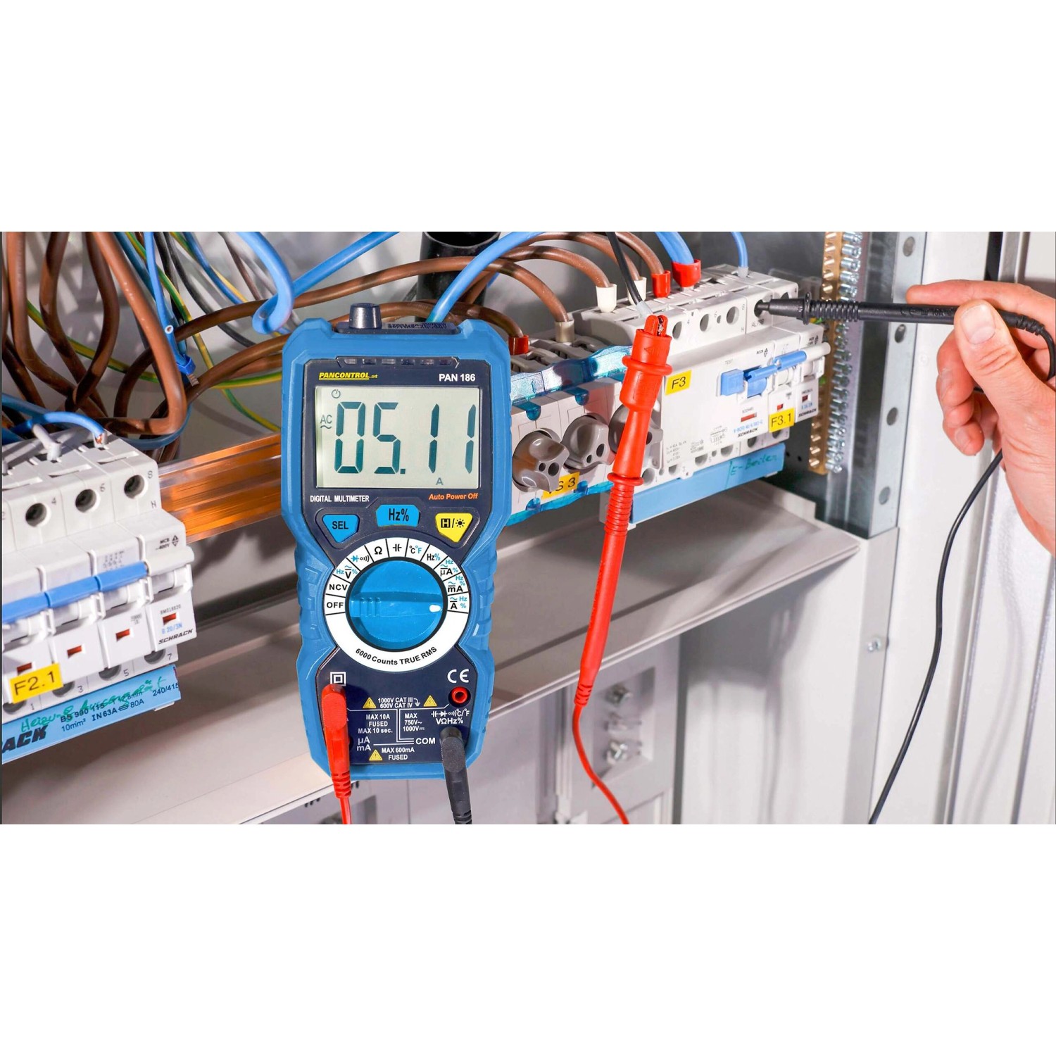 Pancontrol PAN 186 PROFI Digital-Multimeter True RMS 1000 V CAT lll ...