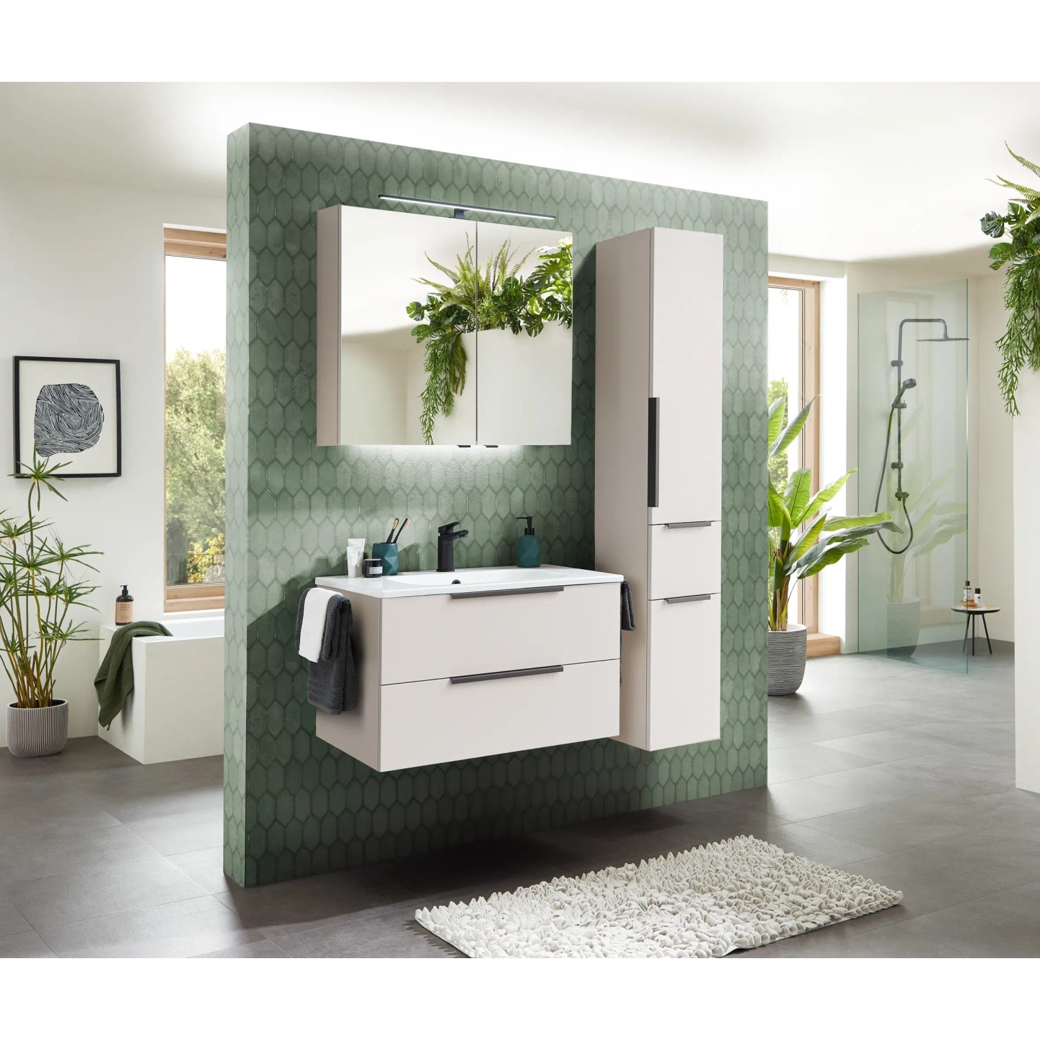 Pelipal Badezimmer Spiegelschrank Quantum 07 Kaschmir Matt 80 cm kaufen ...