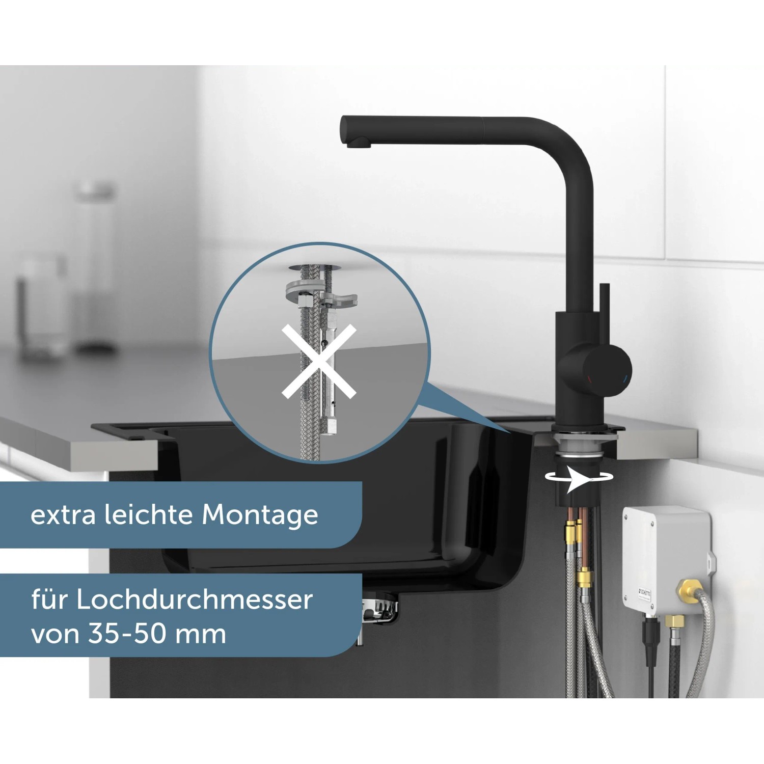 Schütte Sensor-Spültischarmatur Vital mit Herausziehbarem Auslauf ...