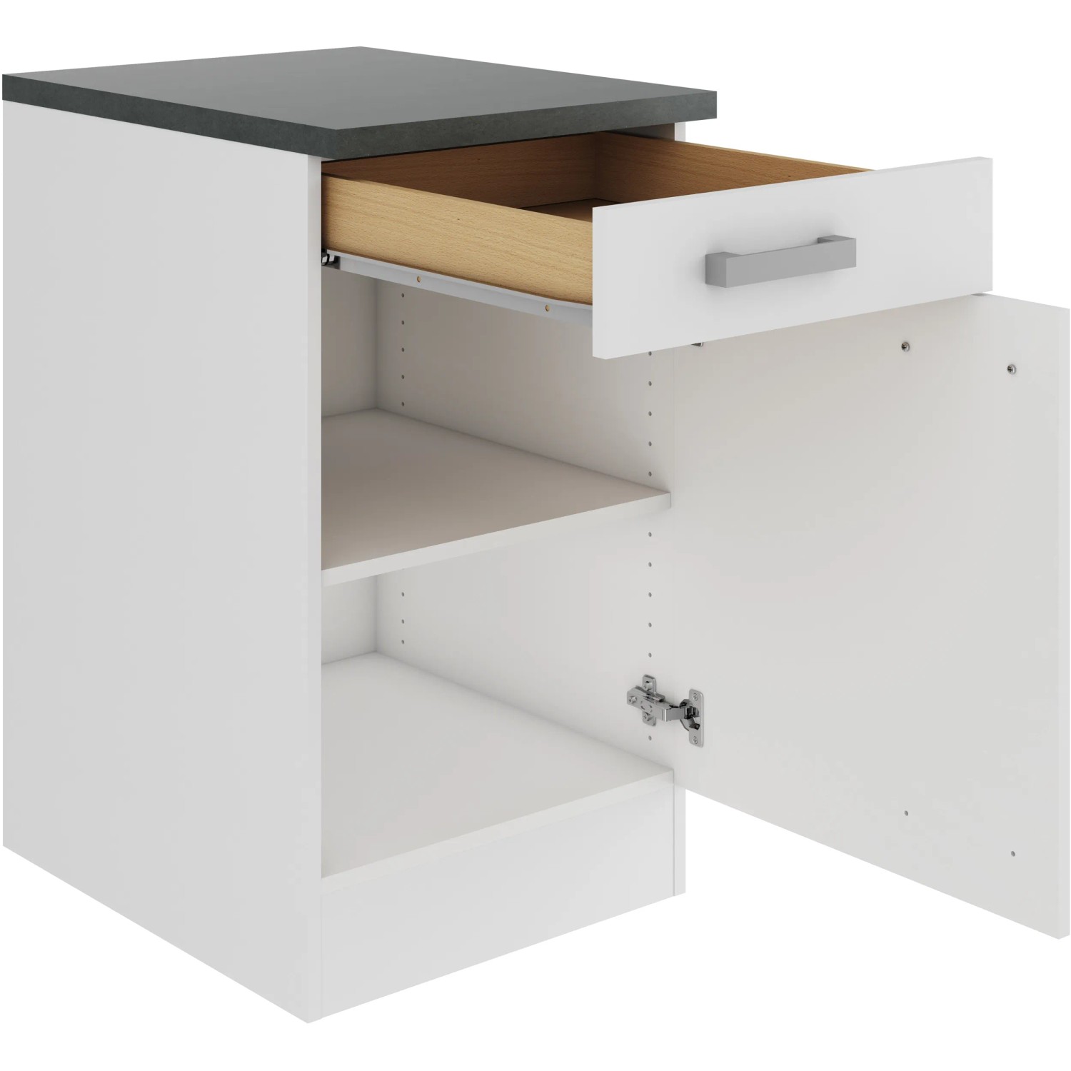 OPTIFIT Oslo214 Unterschrank 50 cm Feinstruktur Weiß kaufen bei OBI