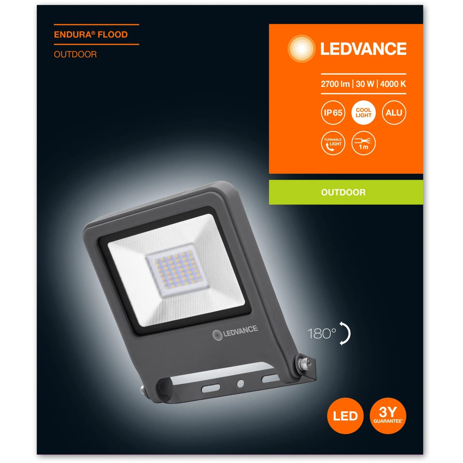 LEDVANCE Flutlicht LED Endura Flood 30 W 4000 K Dunkelgrau kaufen bei OBI