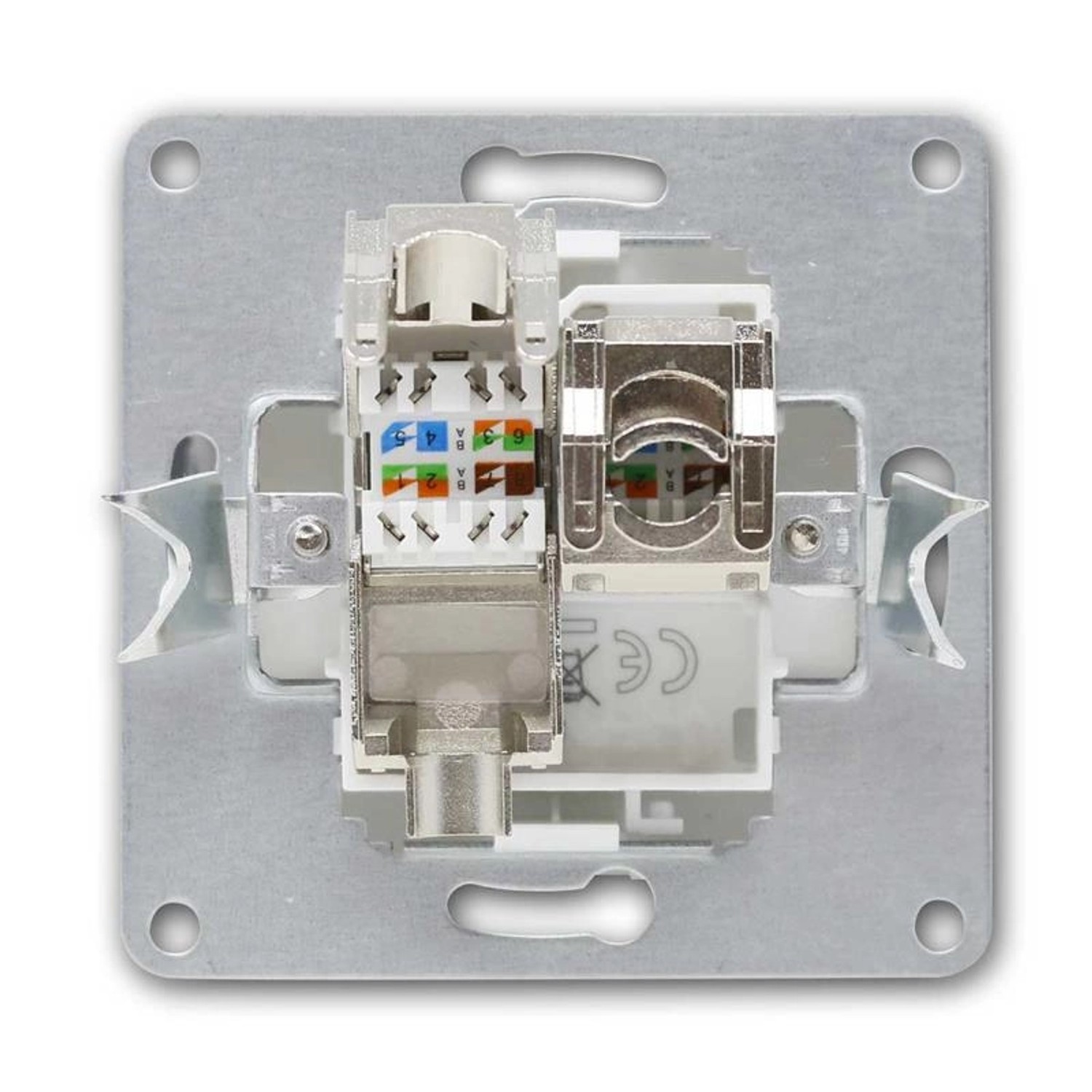 McPower CUP Netzwerkdose Weiß 2x RJ45 CAT6 ohne Rahmen kaufen bei OBI