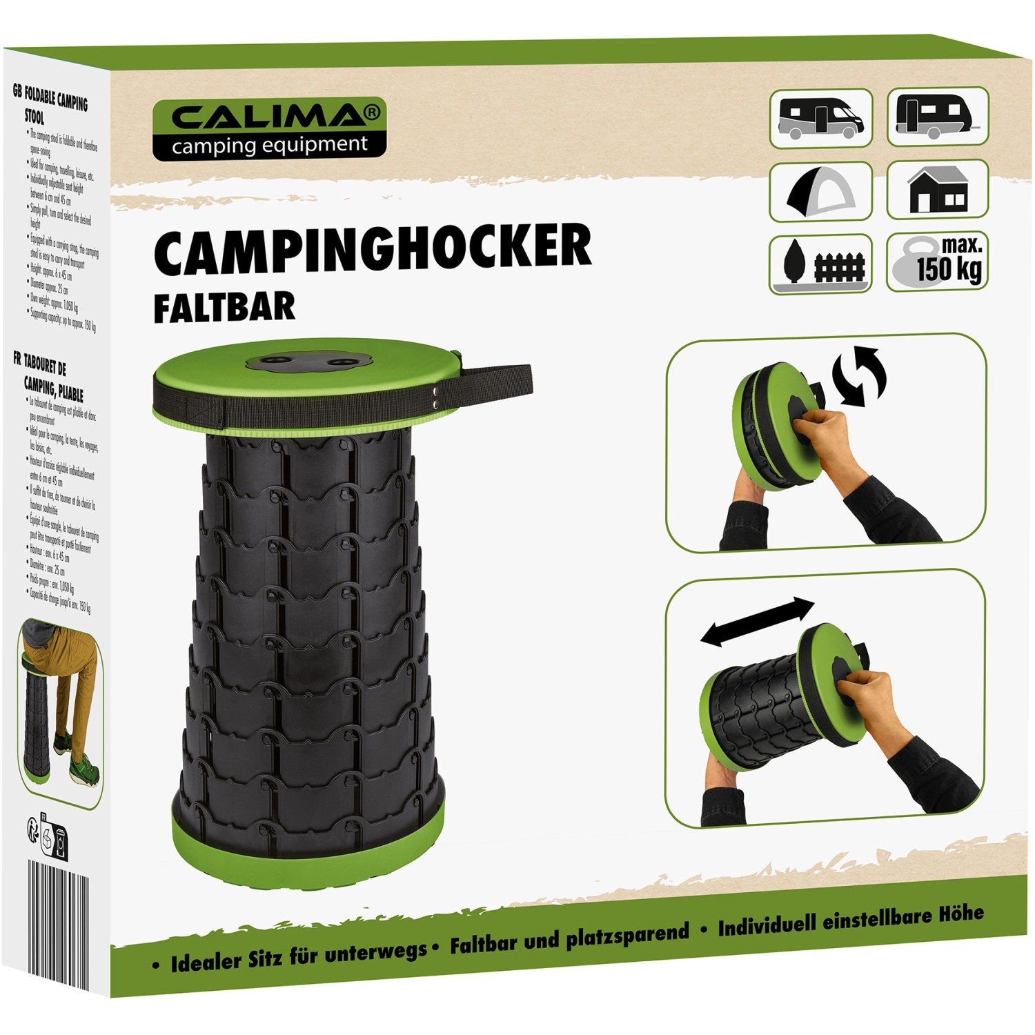 Calima Campinghocker Faltbar Höhenverstellbar ø 25 cm kaufen bei OBI