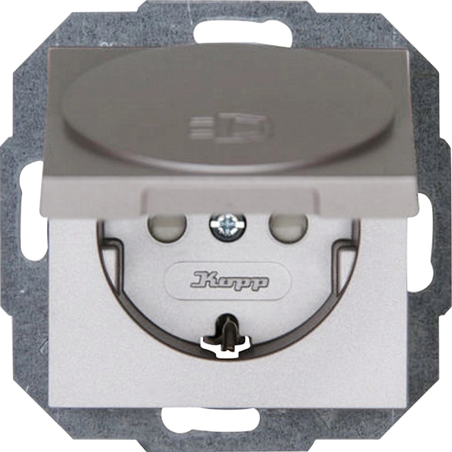 Kopp Steckdose mit Deckel 1-fach Athenis Stahl kaufen bei OBI