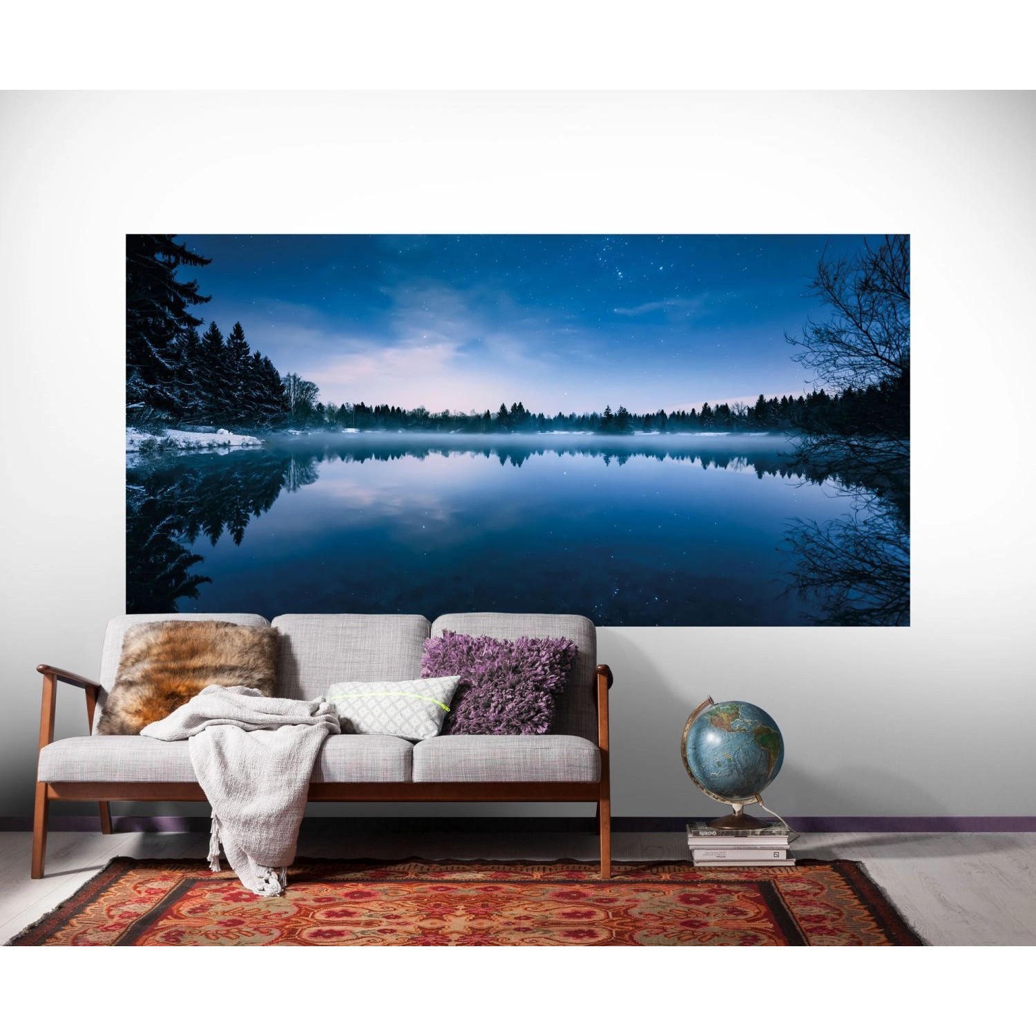 Sanders & Sanders Poster Sterne Blau 200 x 100 cm 612509 kaufen bei OBI