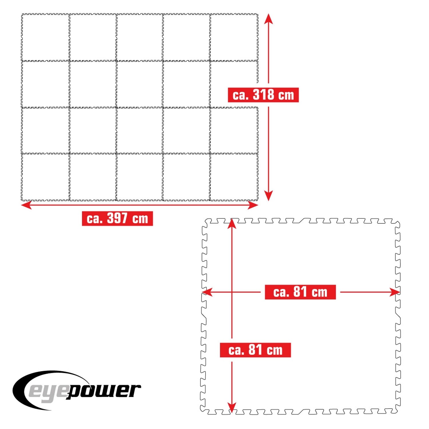 eyepower Poolunterlage 81 x 81 cm 20er Set Blau kaufen bei OBI