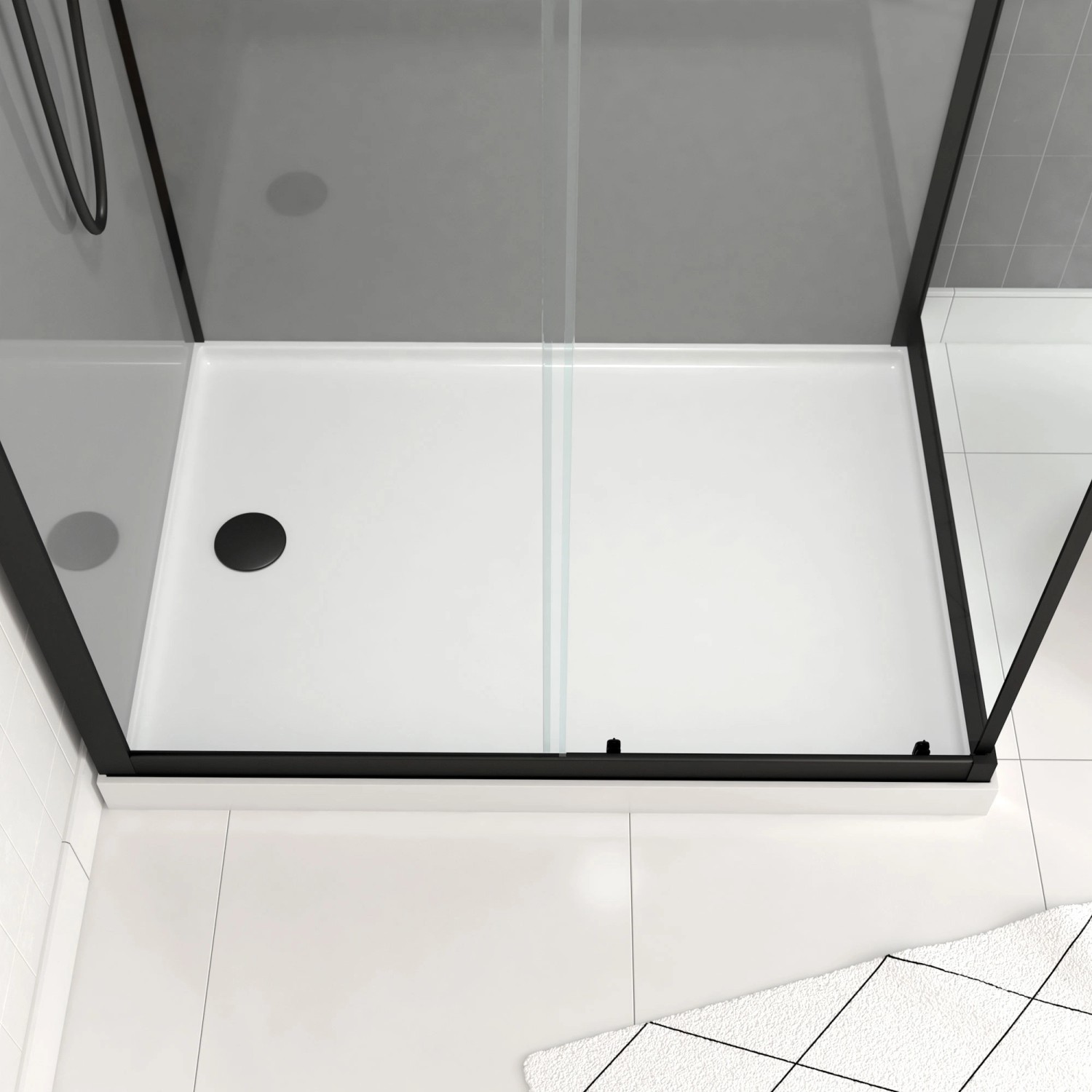 Aurlane Komplettdusche Grey Touch Rectangle 110 cm x 80 cm x 215 cm ...