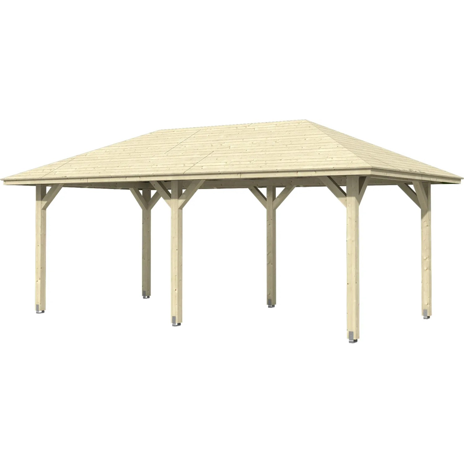 Skan Holz Holz-Pavillon Orleans 1 Natur unbehandelt 294 cm x 576 cm