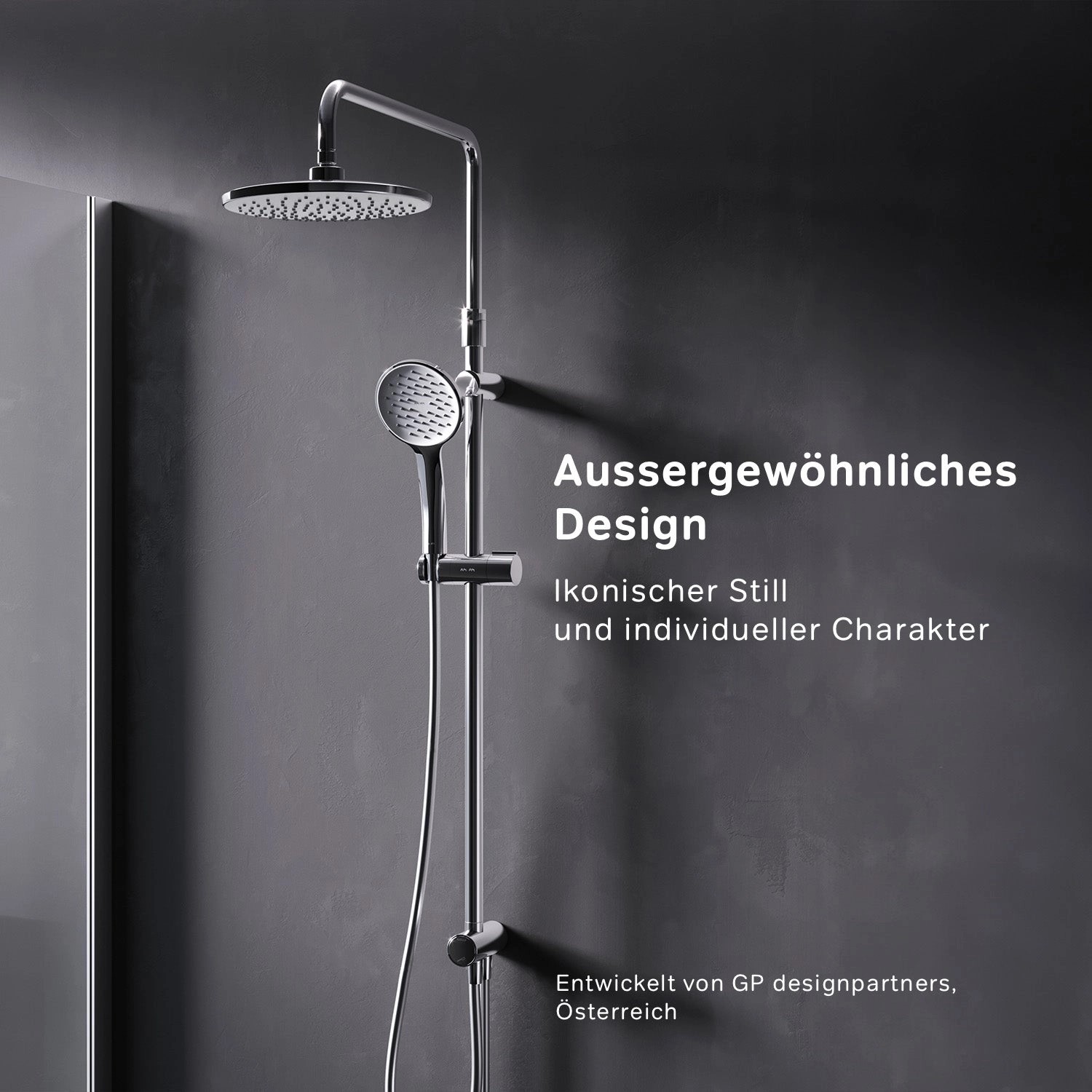 AM.PM Duschsystem Hit Duschset Duschsystem ohne Armatur, Regenduschset ...